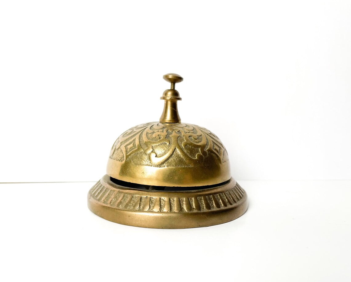 Maritime Treasures Solid Brass Desk bell | Hotel Bell | Brass Teacher's ...