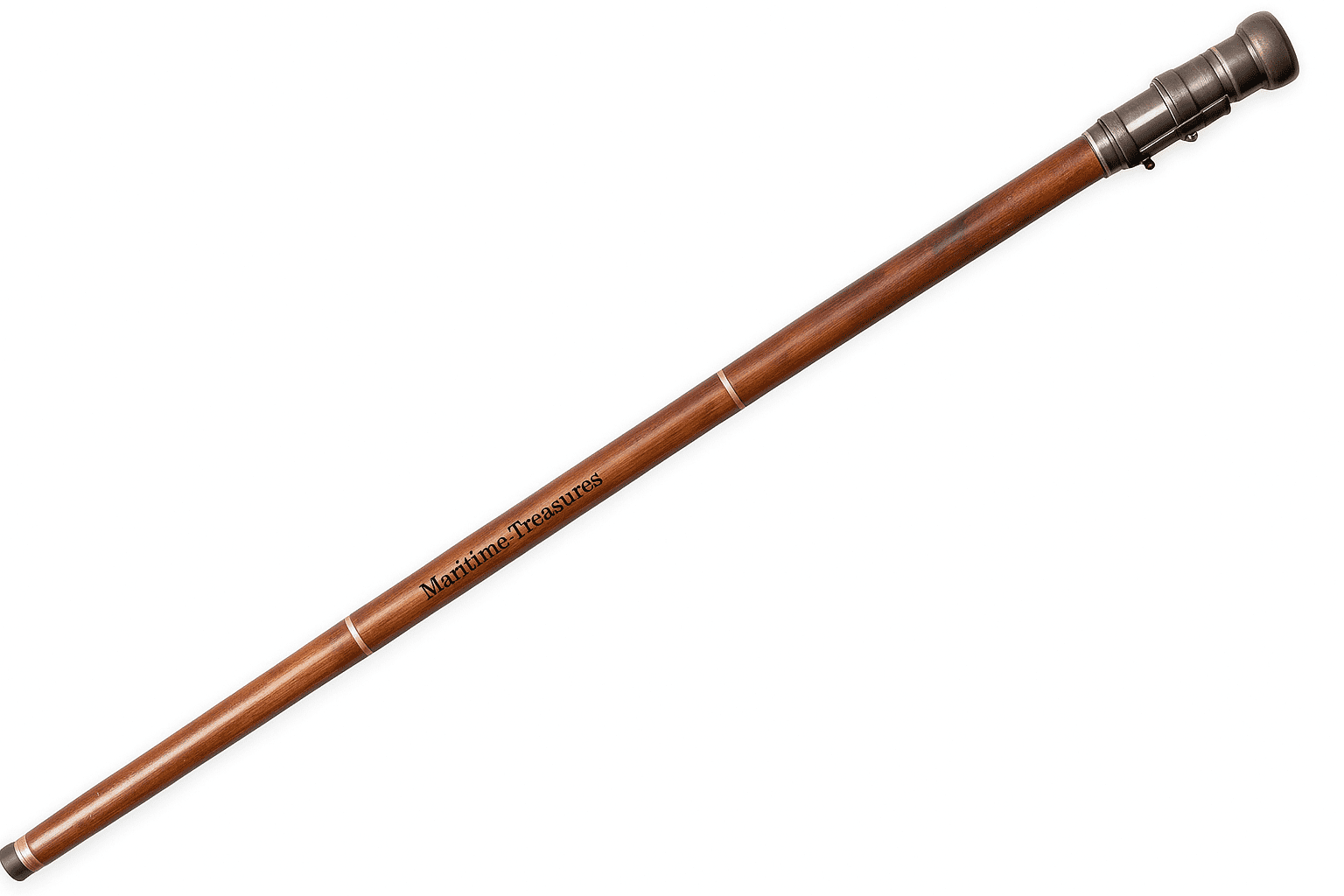 Maritime Treasures Vintage Wooden Walking Stick with Brass Telescope ...
