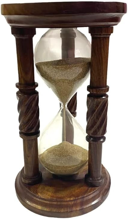 Maritime Treasures Wooden Polished Sand Timer/Handmade Nautical ...