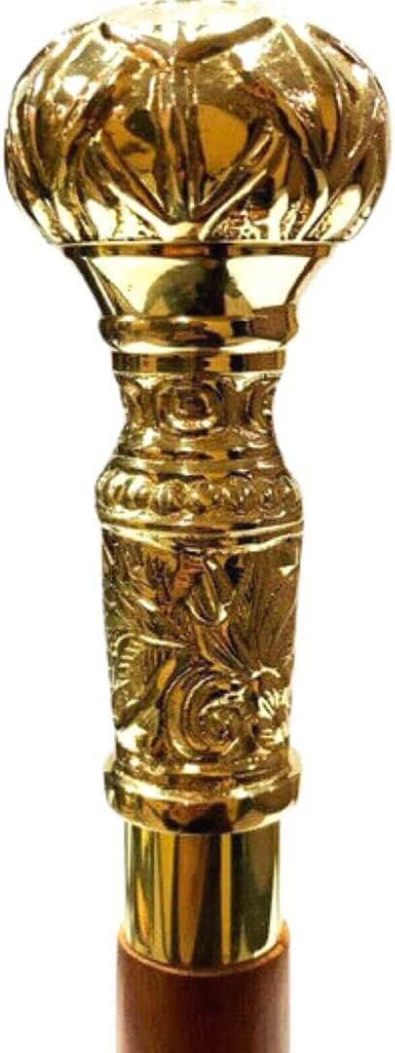 Maritime Treasuresr_ Antique Brass Walking Cane Knob Engraved Head ...