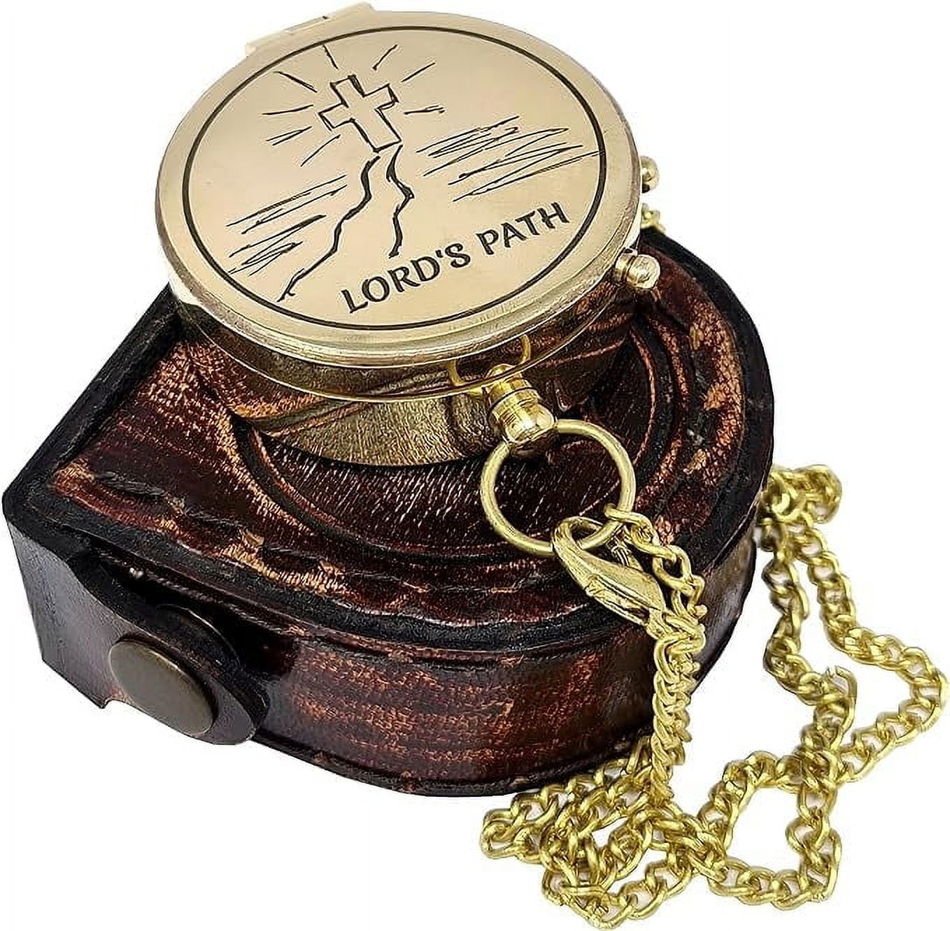 Maritime Treasures Instruments Brass Compass Engraved with Religious ...