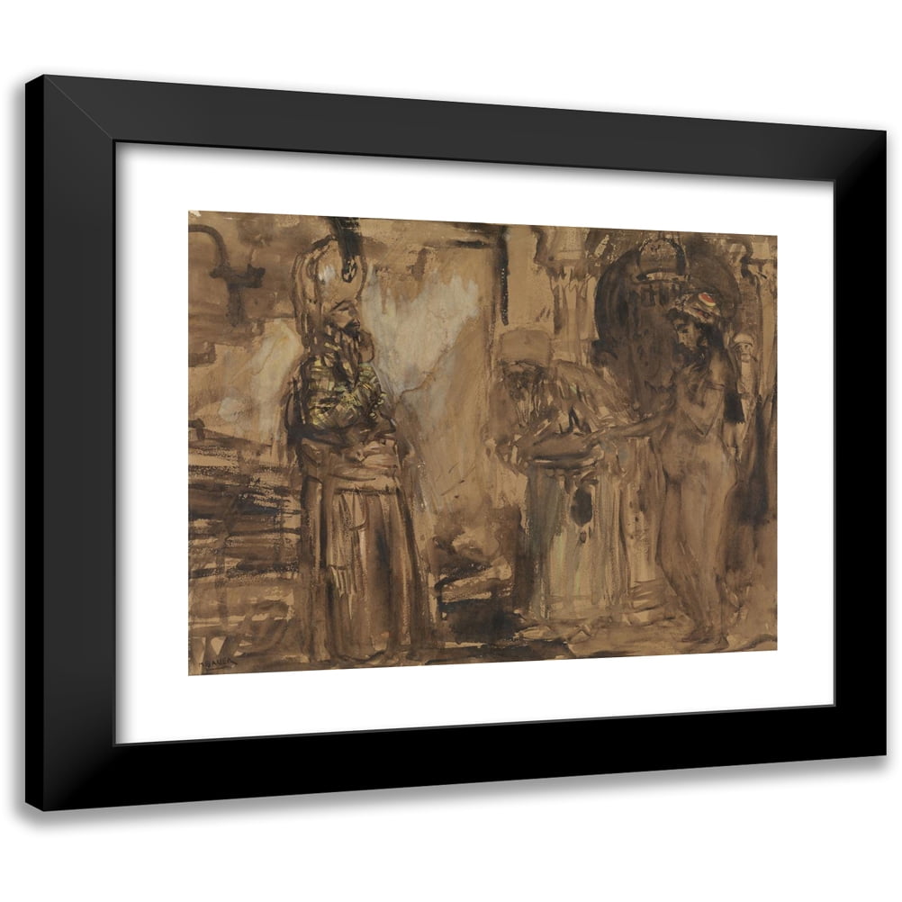 Marius Bauer 14x12 Black Modern Framed Museum Art Print Titled - Slave ...