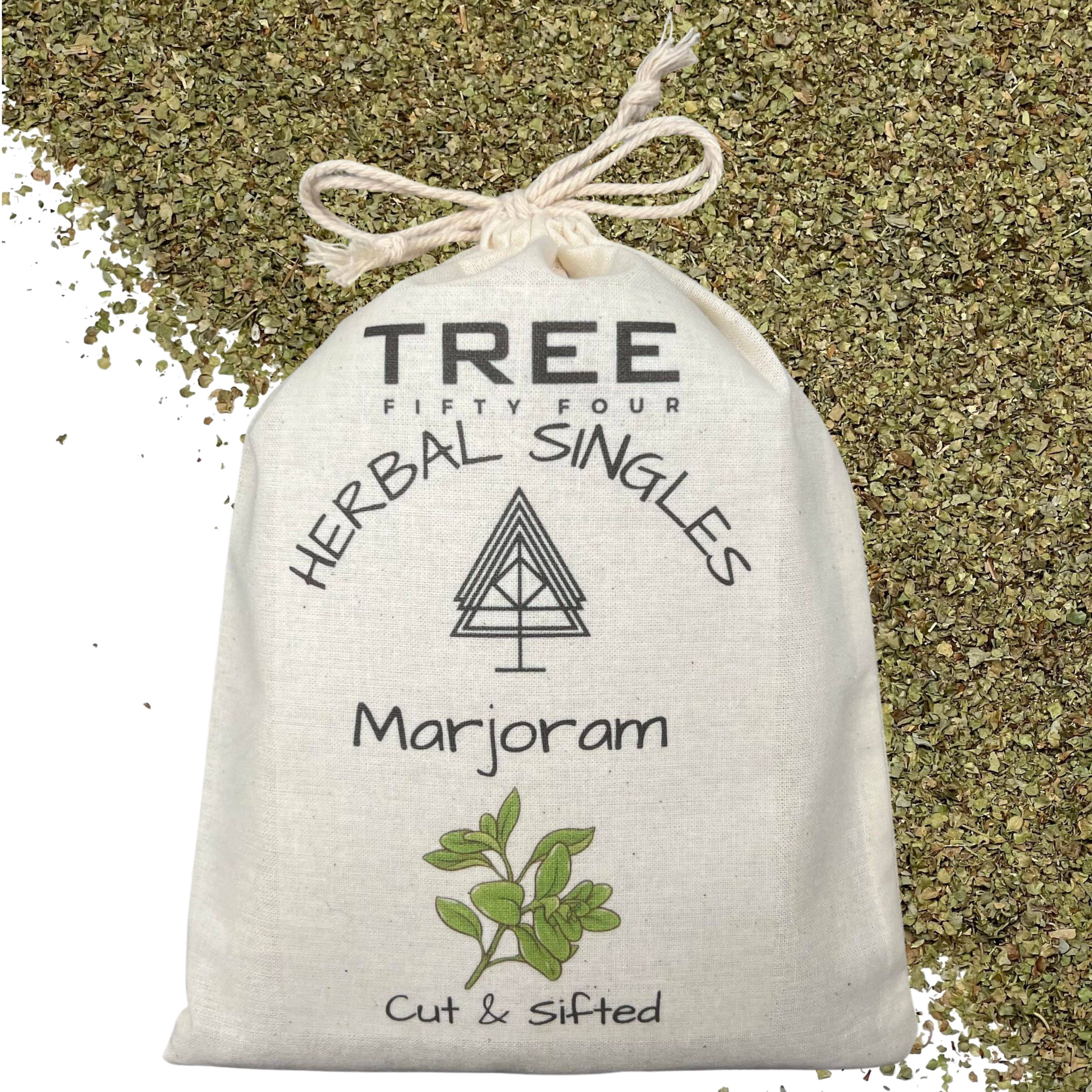 Marjoram in Double Drawstring Sachet, Organic, Loose 1.25 oz | Tree ...