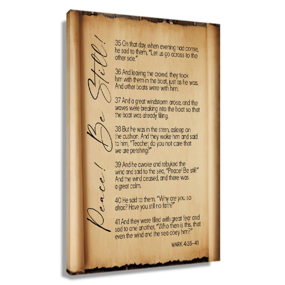 Mark 4 35–41 Bible Verse Wall Art Vintage Scripture Posters Poster ...