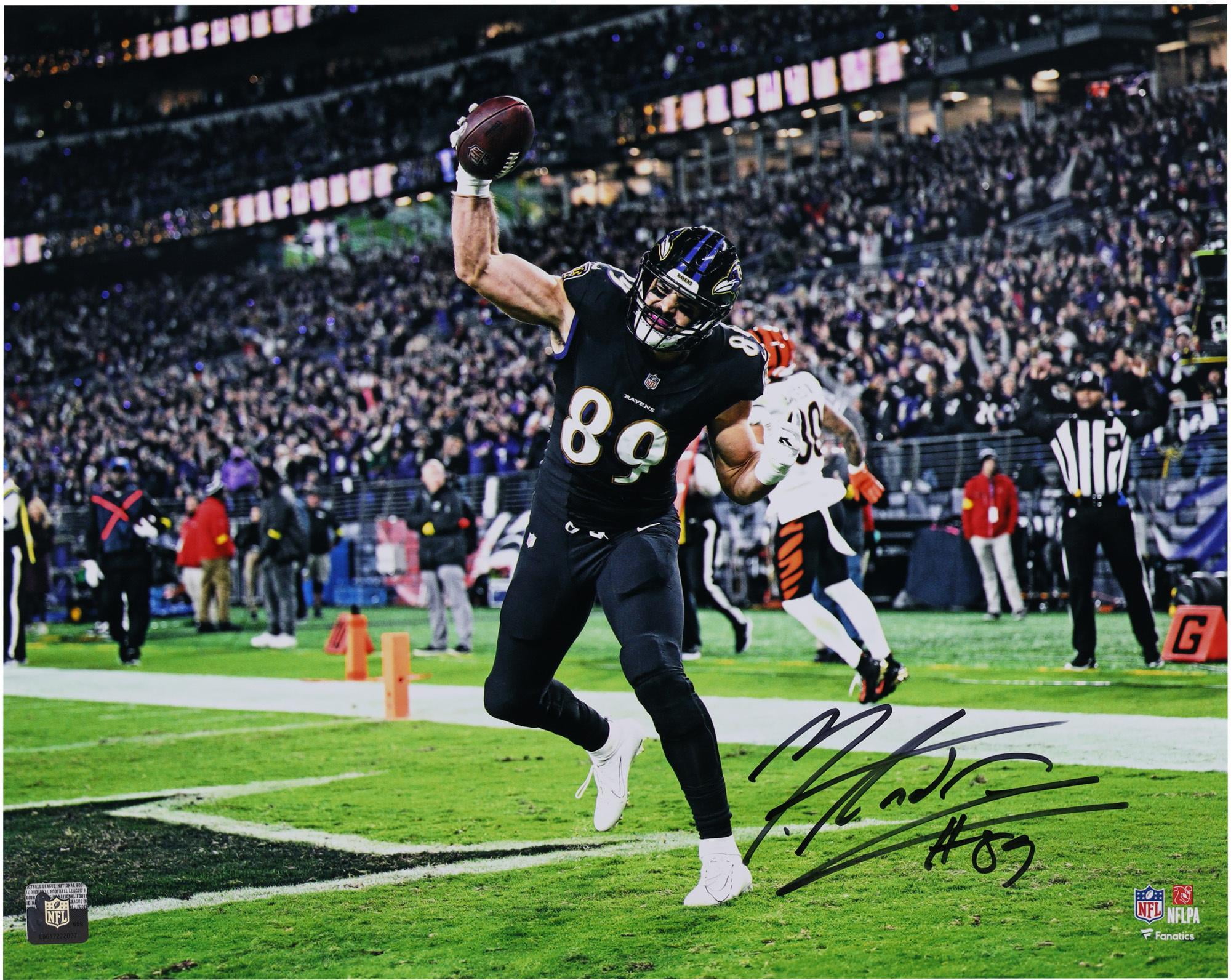 Mark Andrews Baltimore Ravens Autographed 16" x 20" Touchdown Spike ...
