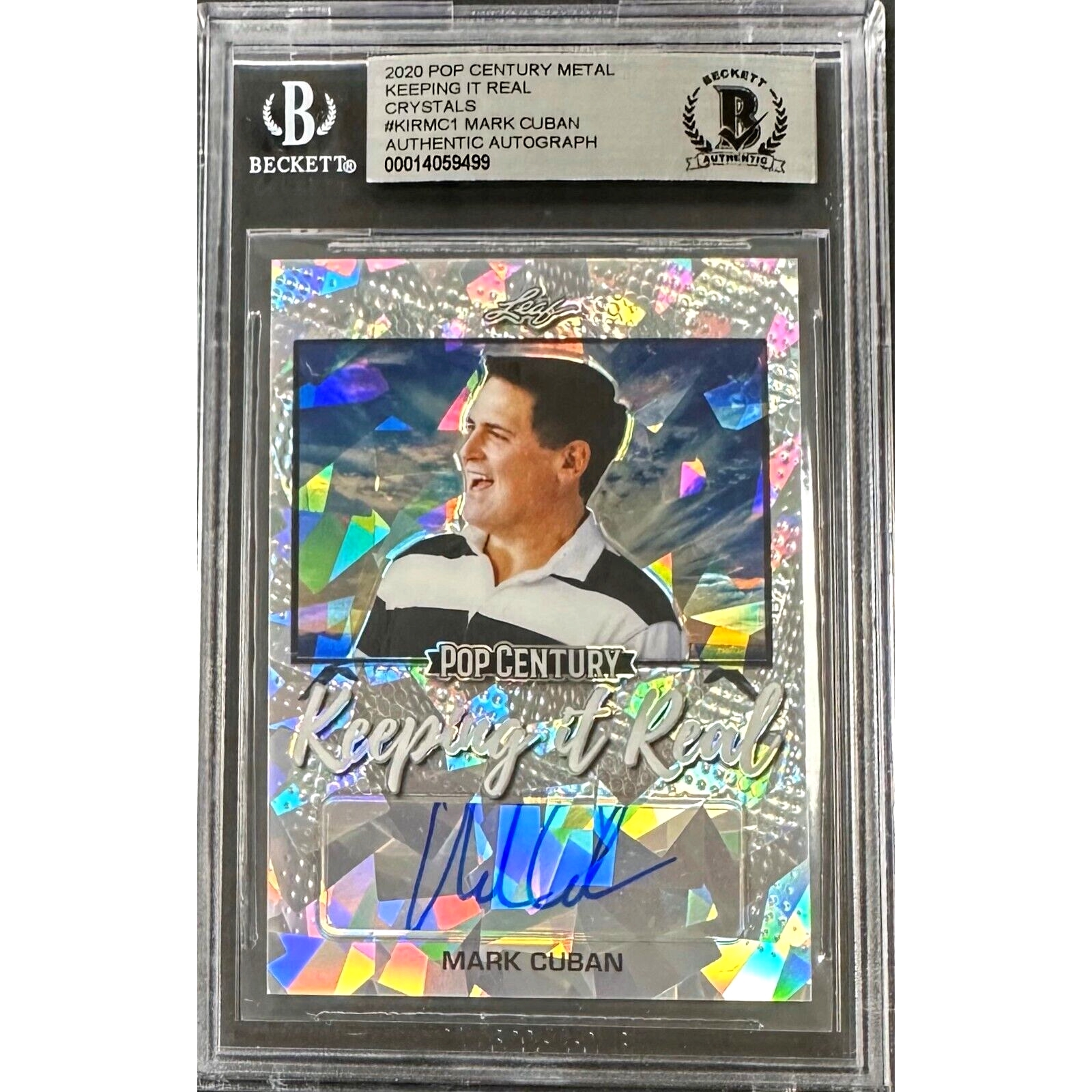 Mark Cuban 2020 LEAF Pop Century Metal Keep it Real CR Card KIRMC1 BAS ...