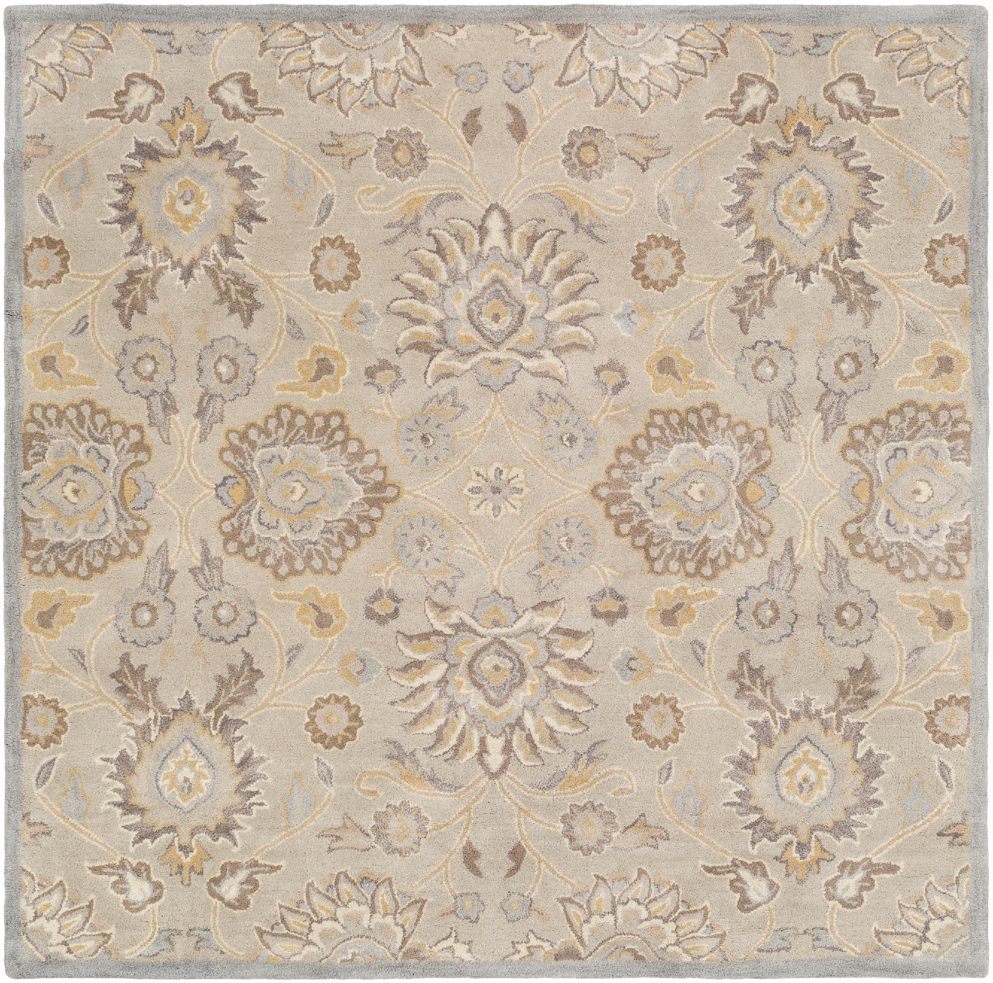 Mark&Day Area Rugs, 10x10 Eckville Traditional Light Gray Square Area ...