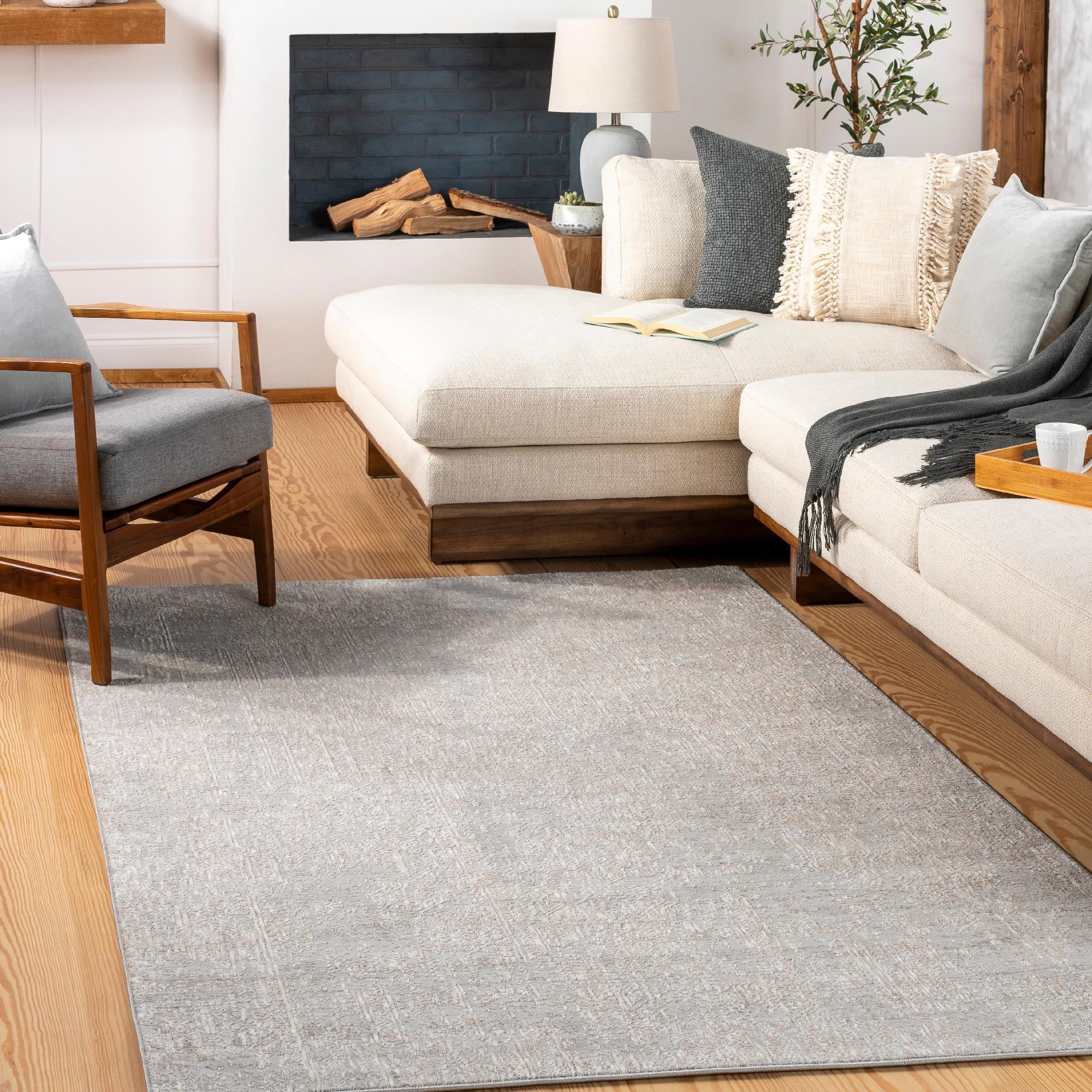 Mark&Day Area Rugs, 10x14 Dintelsas Modern Light Gray Area Rug (10' x ...