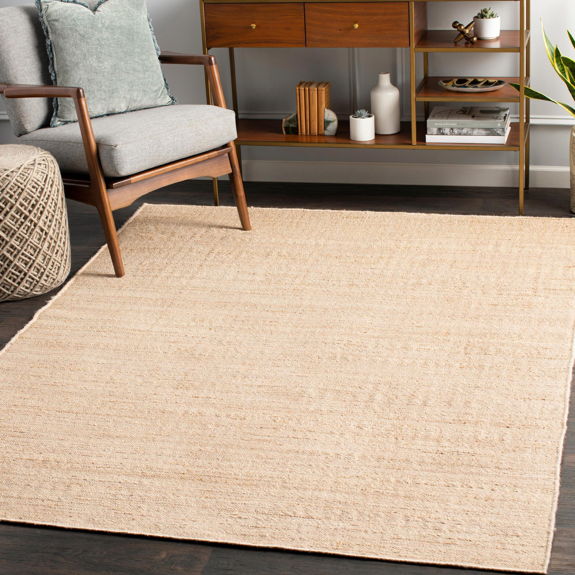 Mark&Day Jute Rugs, 10x14 Herpen Cottage Wheat Area Rug, Beige Cream ...