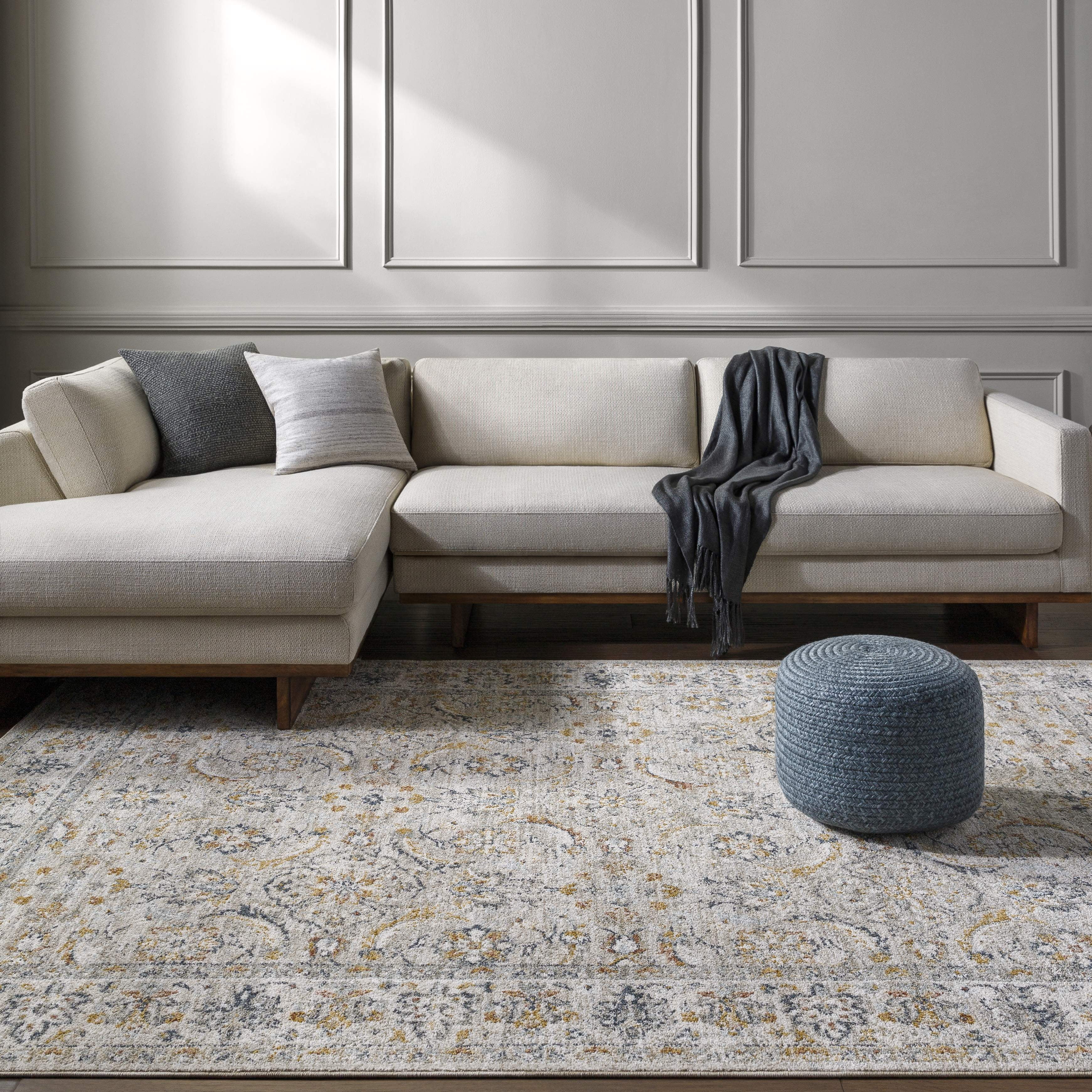 Mark&Day Area Rugs, 10x14 Stepfon Traditional Medium Brown Area Rug ...