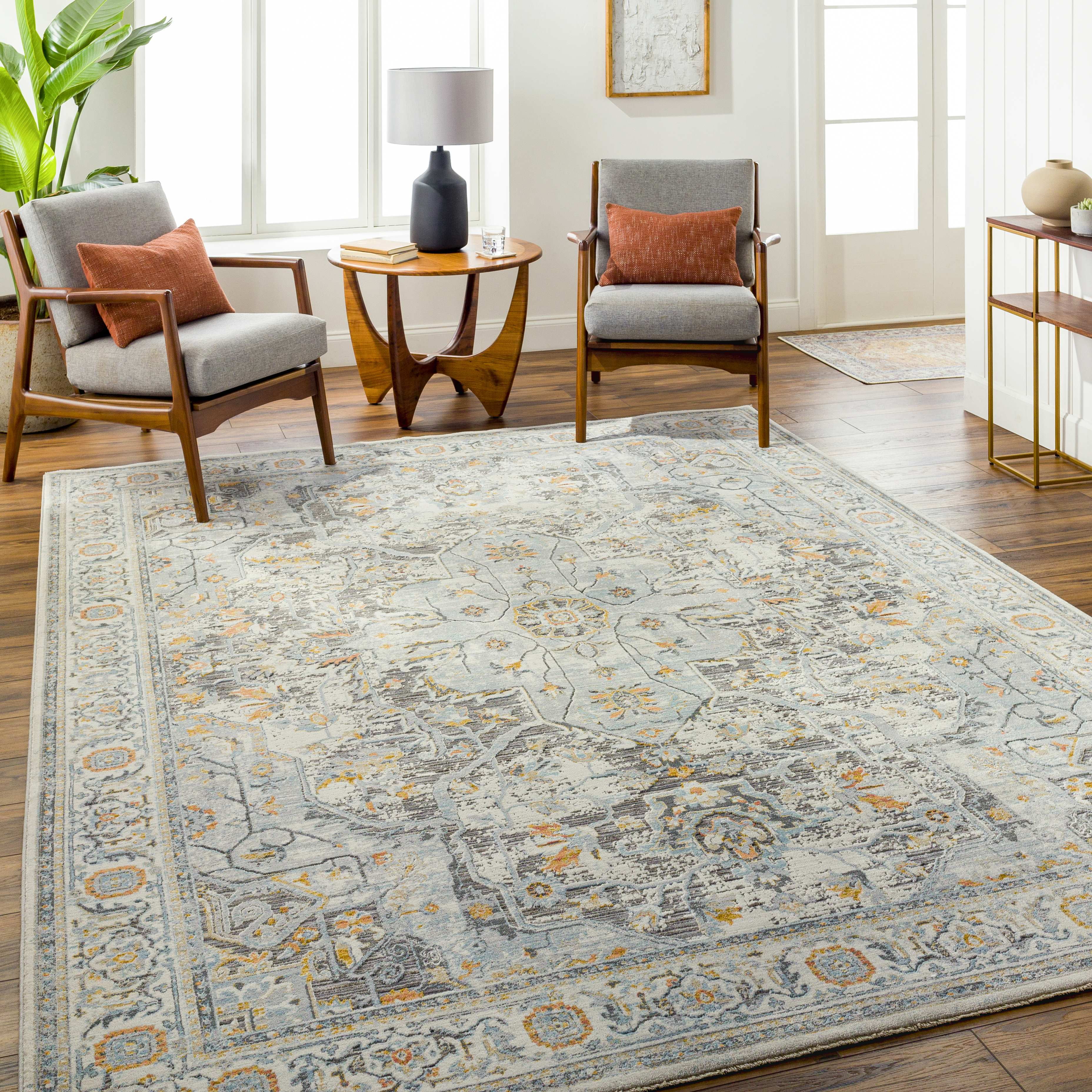 Mark&Day Area Rugs, 12x15 Aira Traditional Pale Blue Area Rug (12' x 15 ...