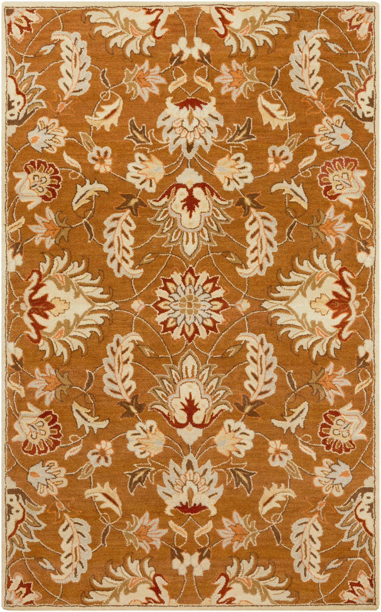 Mark&Day Wool Rugs, 12x15 Hanna Traditional Brown Area Rug, Orange ...