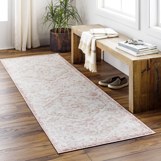 Mark&Day Area Rugs, 2x10 Baflo Traditional Blush Runner Area Rug (2'7 ...