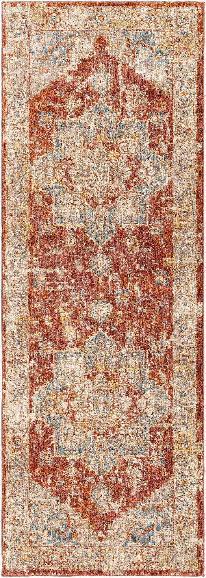 Mark&Day Area Rugs, 2x10 Chicago Ridge Traditional Rust Runner Area Rug ...