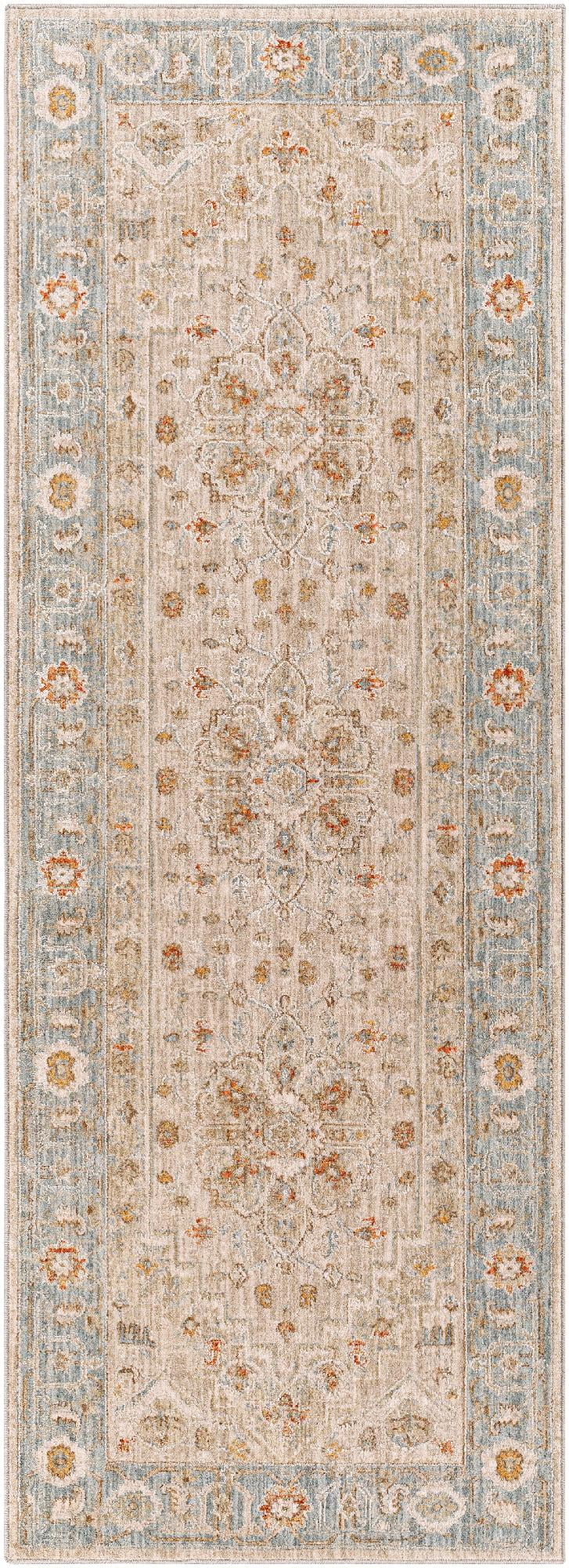 Mark&Day Area Rugs, 2x10 Schardam Traditional Denim Runner Area Rug (2 ...