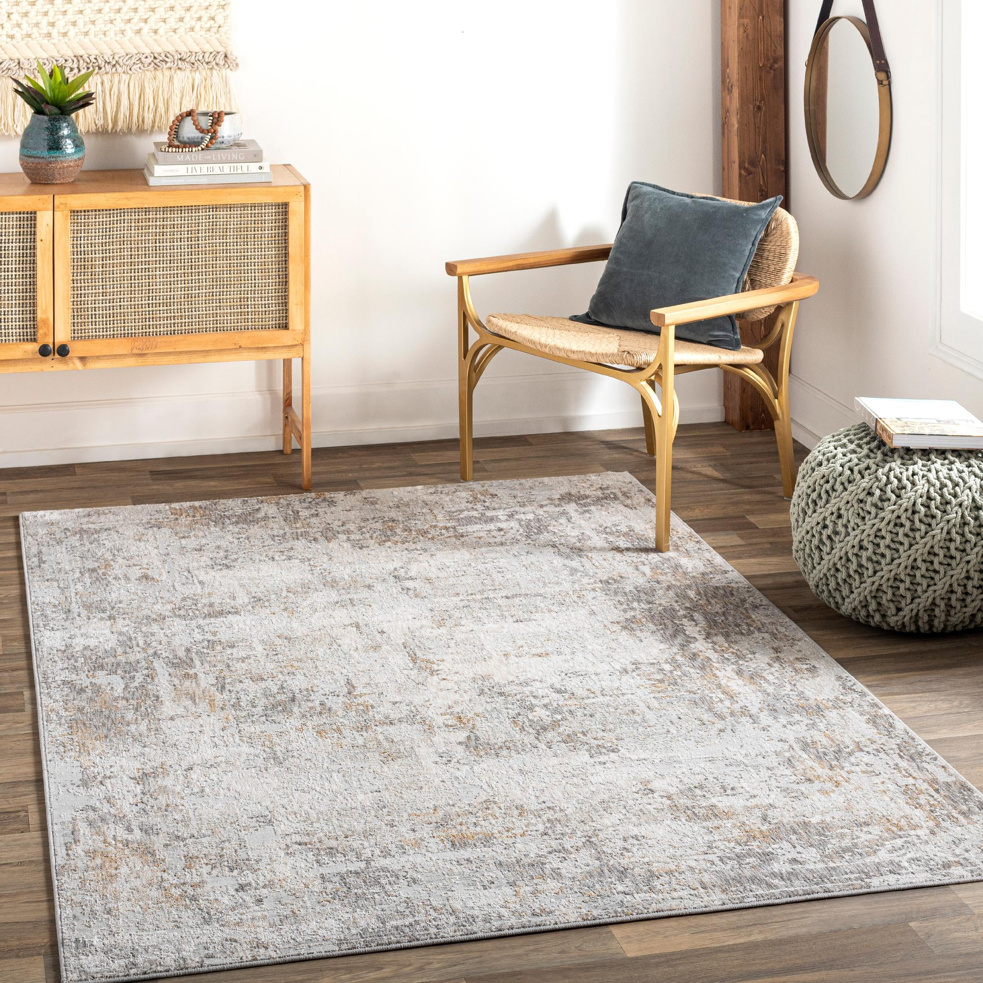 Mark&Day Area Rugs, 2x3 Dommelen Modern Light Gray Area Rug (2' x 3 ...