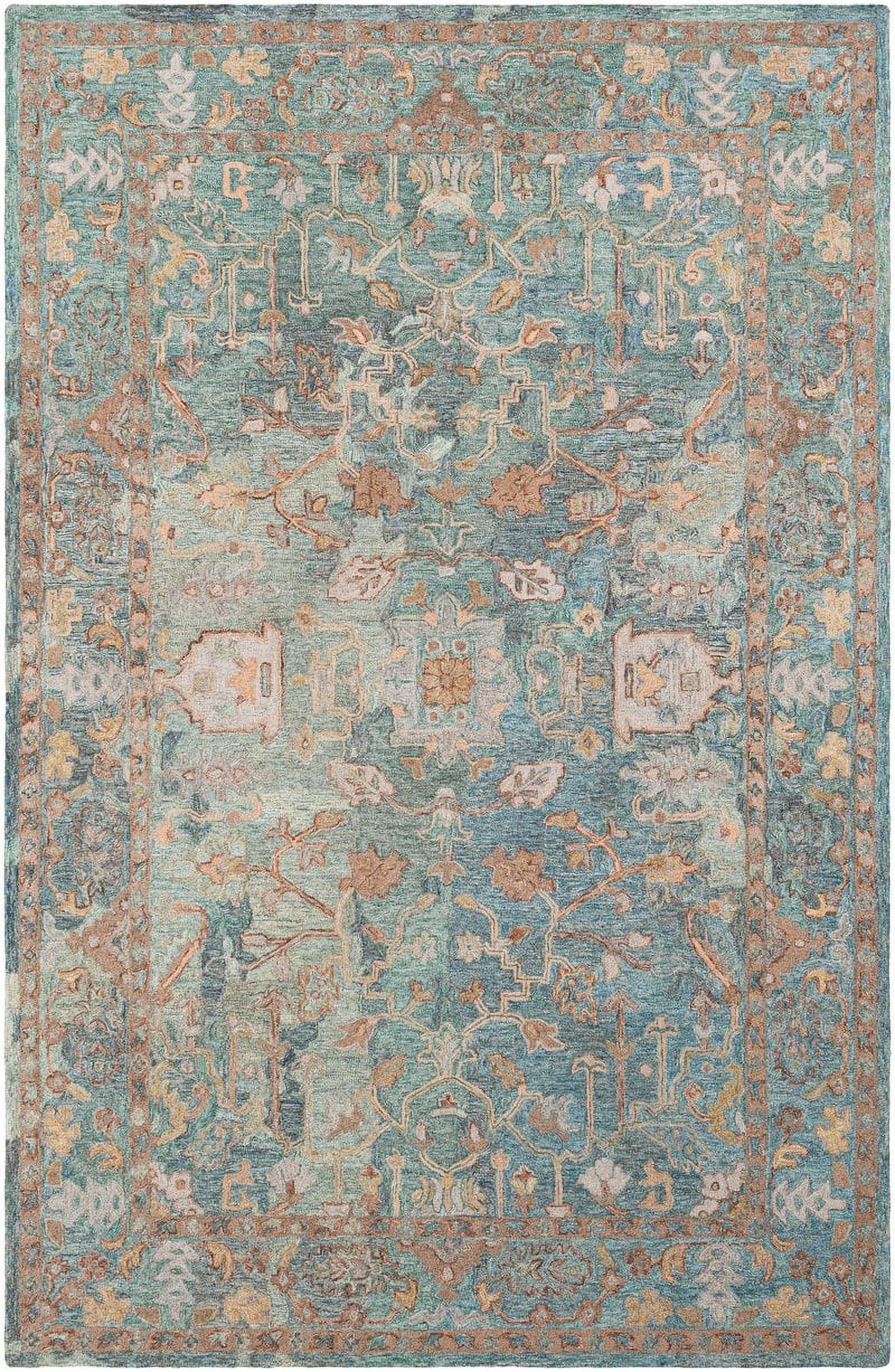 Mark&Day Area Rugs, 2x3 Lunel Traditional Aqua Area Rug (2' x 3 ...