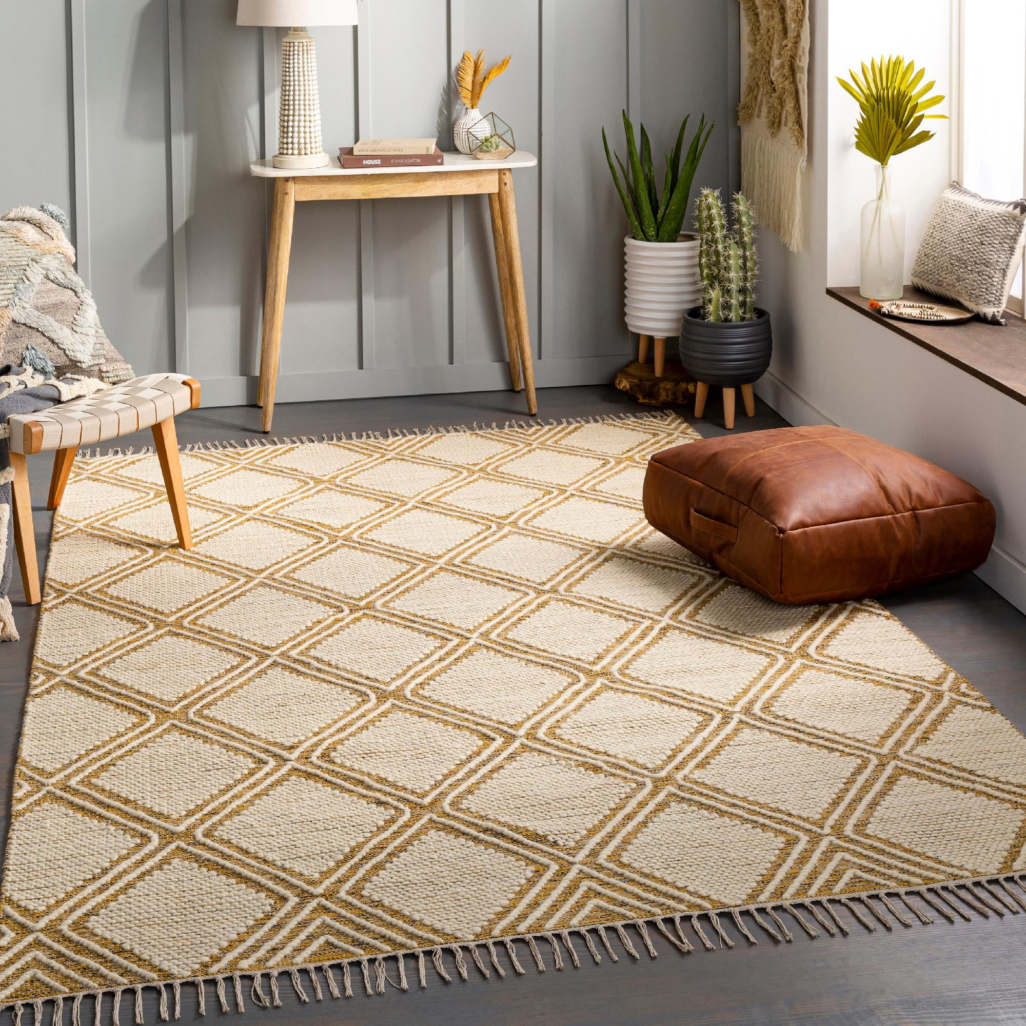 Mark&Day Area Rugs, 2x3 Masham Global Mustard Area Rug, Yellow Beige ...