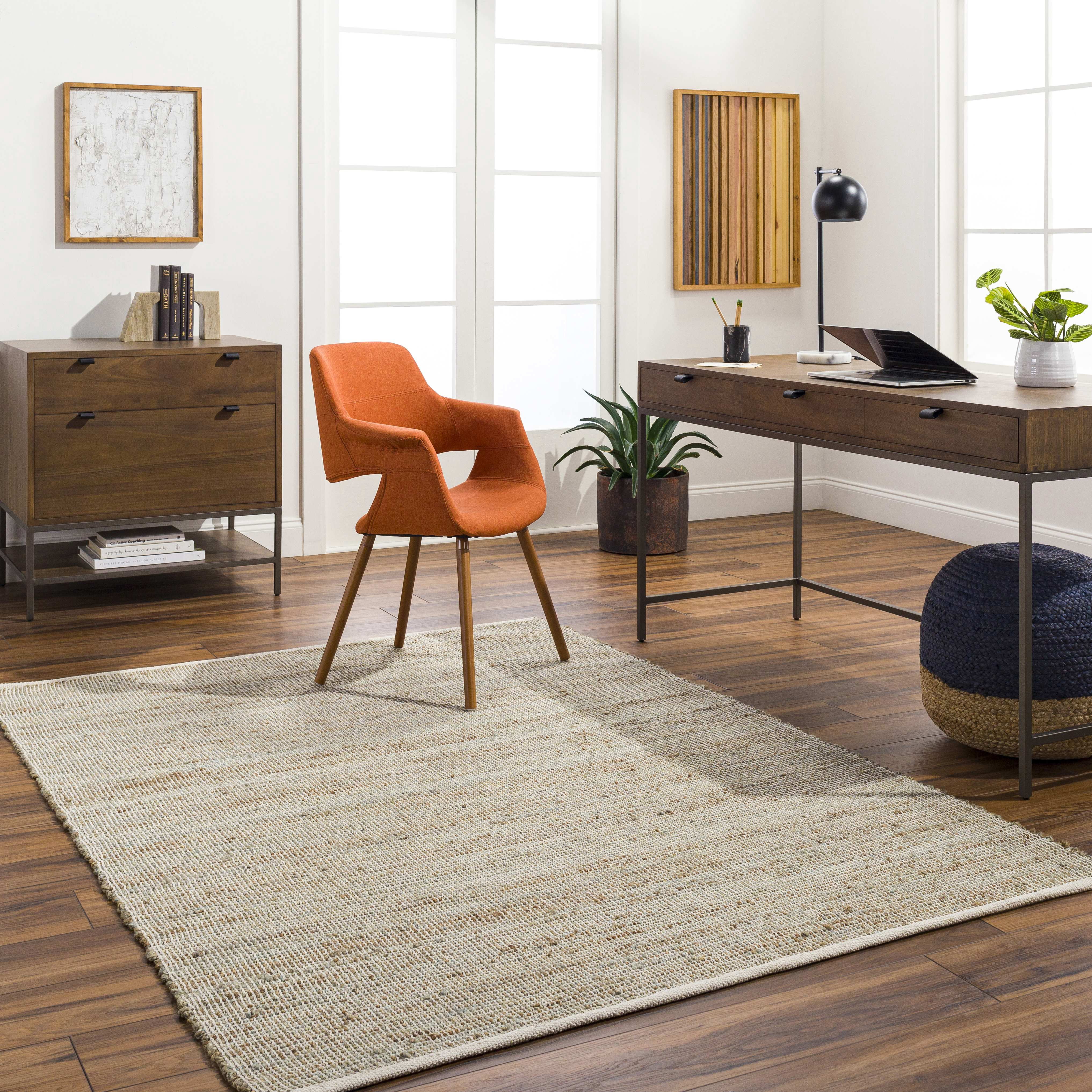 Mark&Day Jute Rugs, 2x3 Oakfield Rustic Light Ray Area Rug, Grey Carpet ...