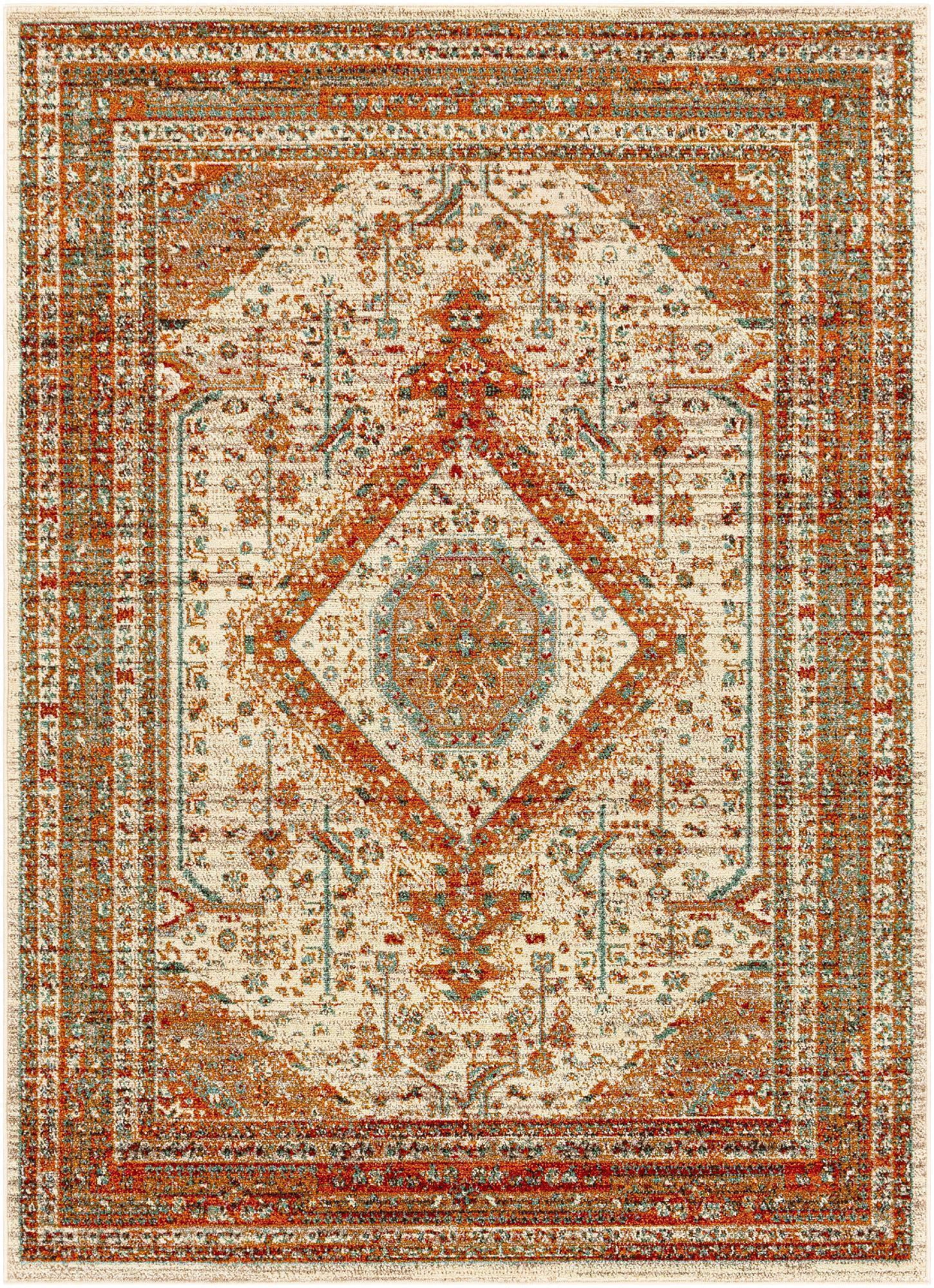 Mark&Day Area Rugs, 2x3 Obdam Traditional Rust Area Rug (2' x 2'11 ...