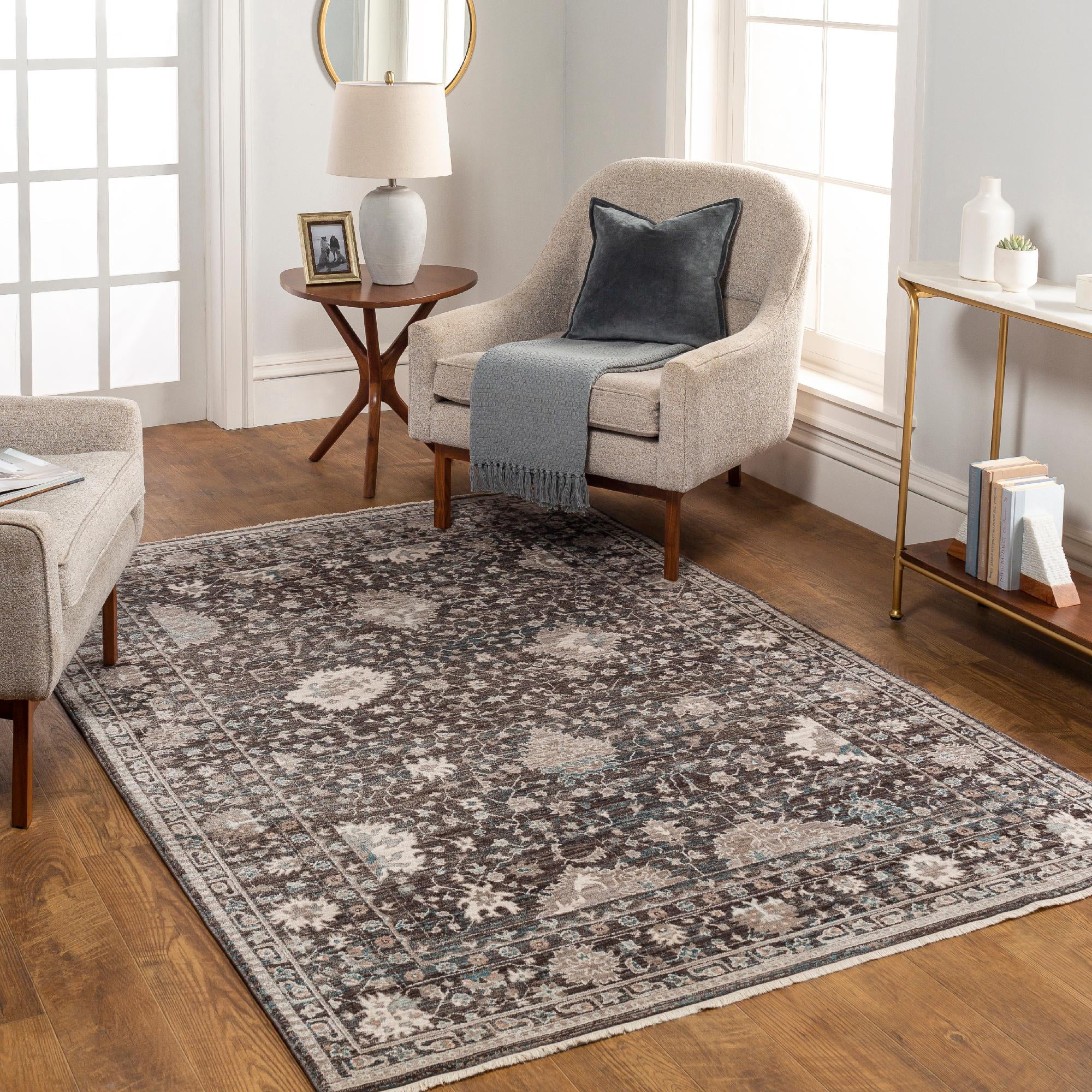 Mark&Day Area Rugs, 2x3 Oreinis Traditional Charcoal Area Rug (2' x 2 ...