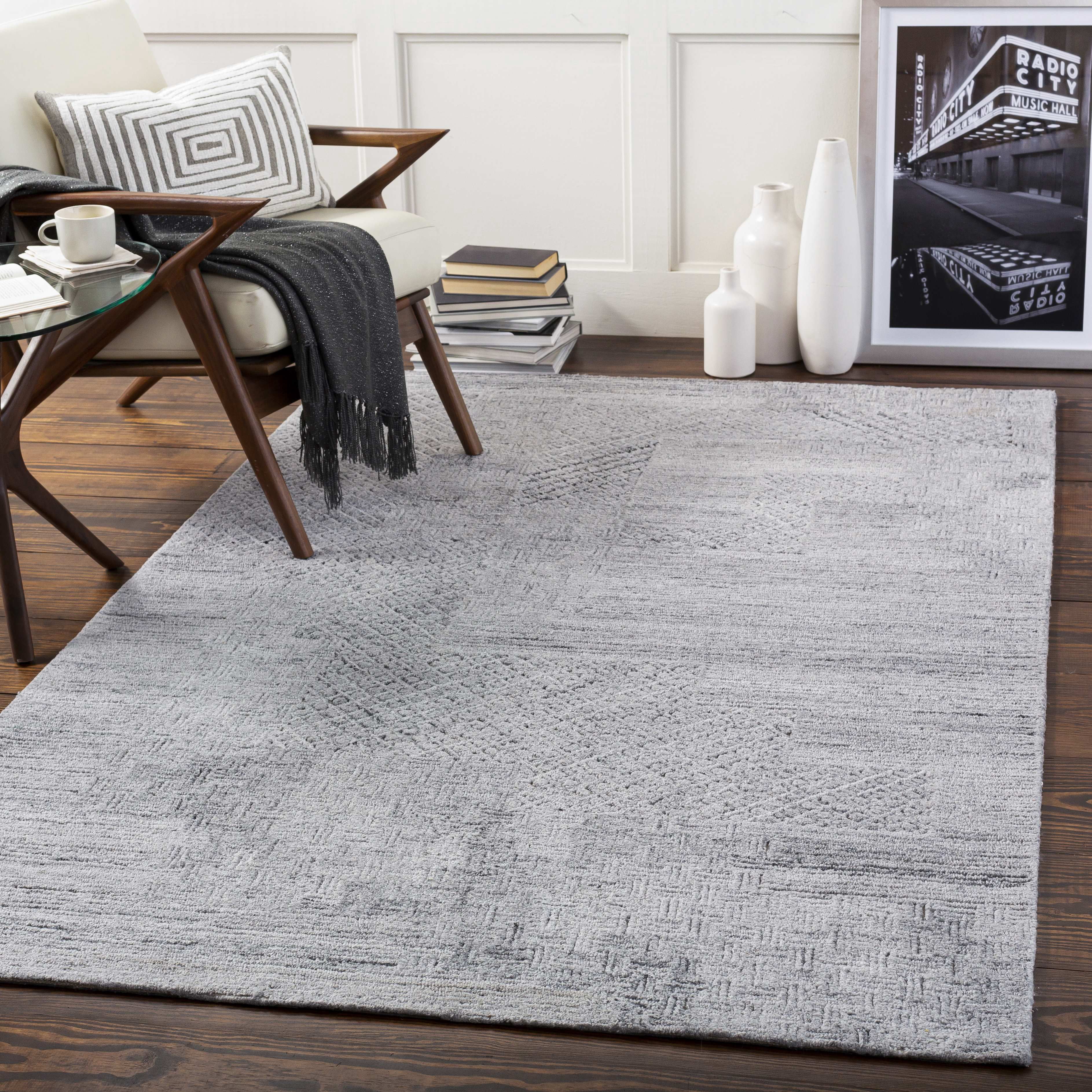 Mark&Day Area Rugs, 2x3 Trintelen Global Medium Gray Area Rug (2' x 3 ...