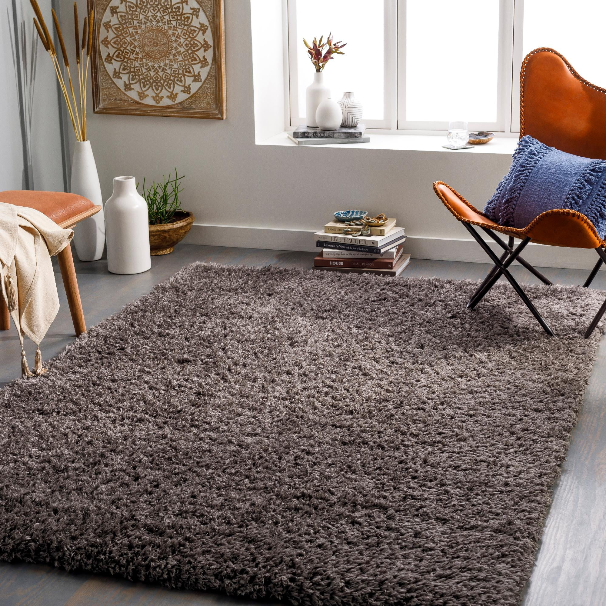 Mark&Day Area Rugs, 2x4 Abraham Modern Charcoal Area Rug (2'3" x 3'9 ...