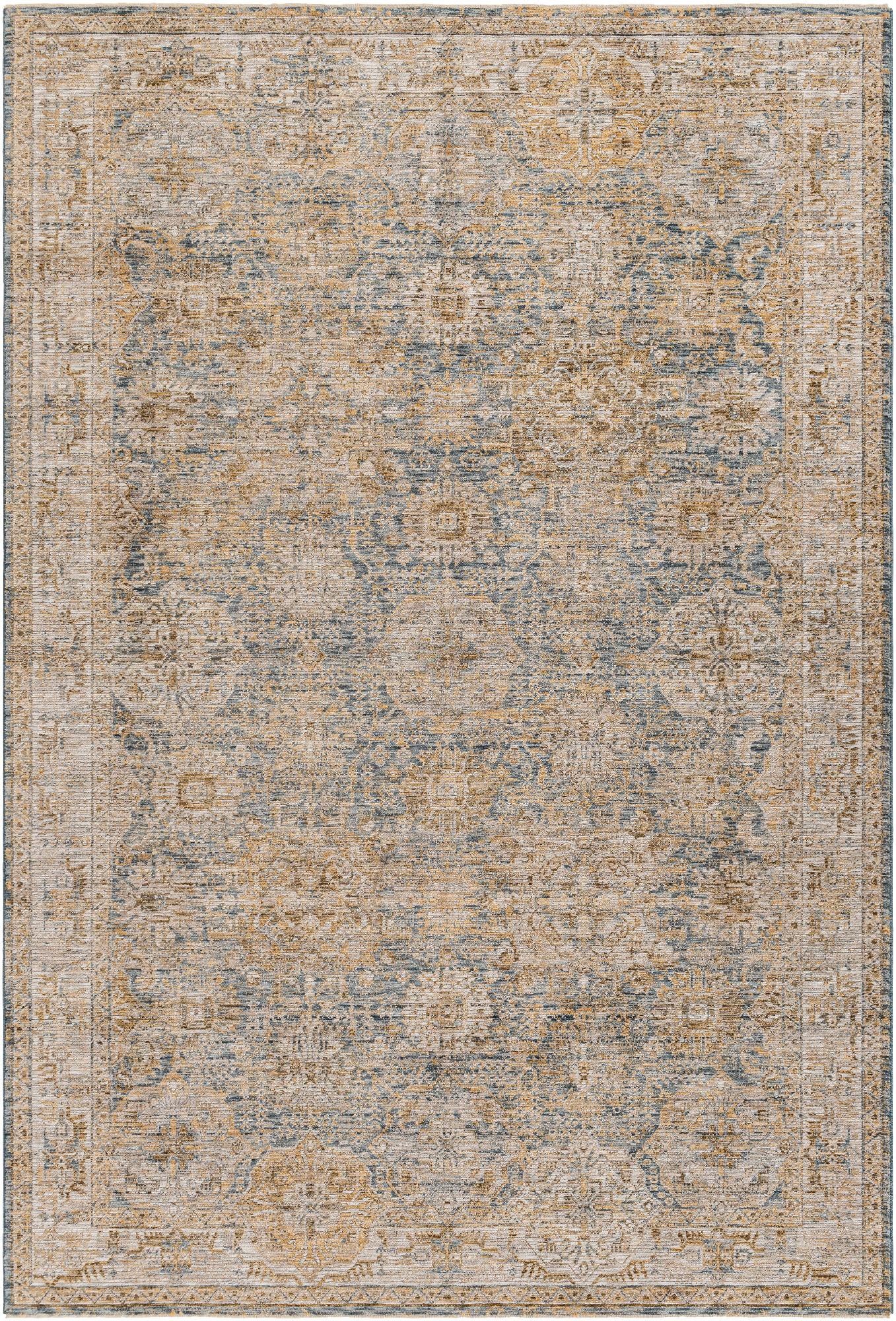 Mark&Day Area Rugs, 2x4 Belvue Traditional Navy Area Rug (2'7" x 4 ...