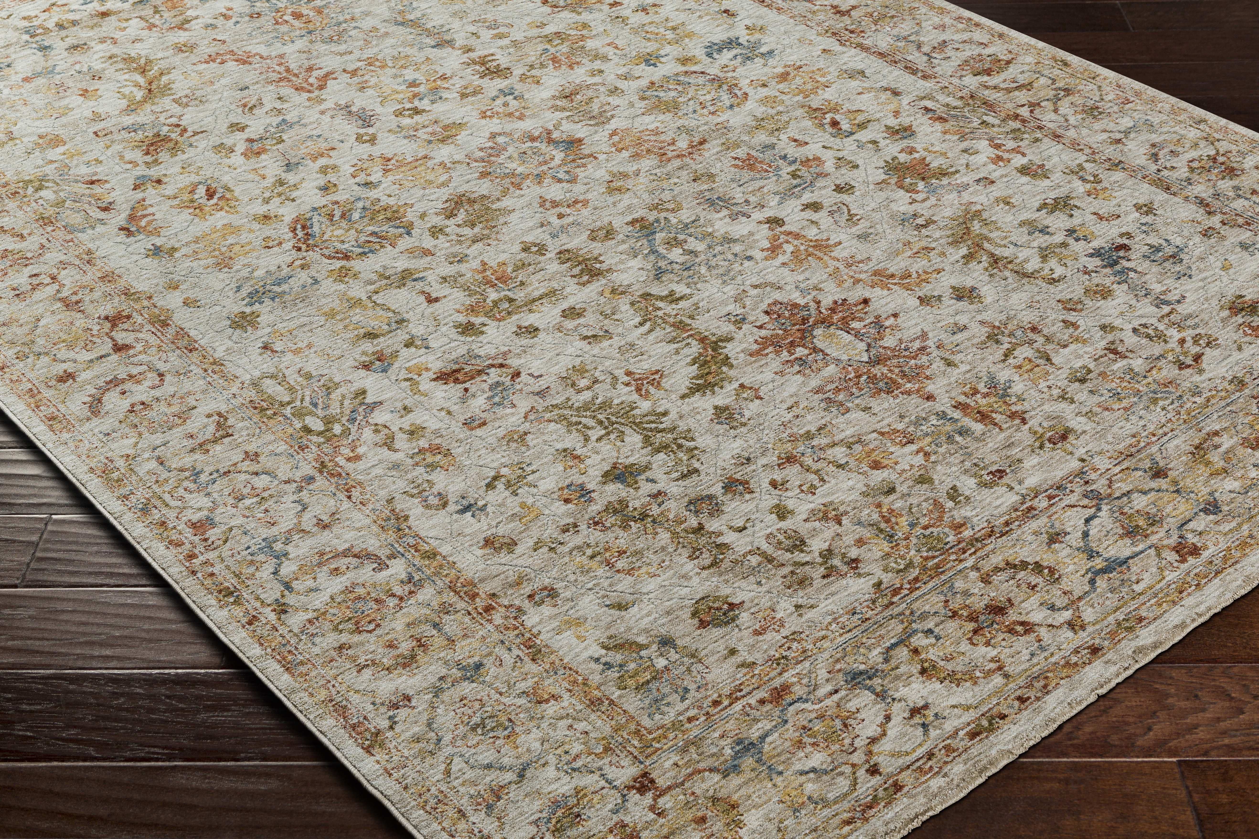 Mark&Day Area Rugs, 2x4 Kendrix Traditional Light Sage Tan Area Rug (2 ...