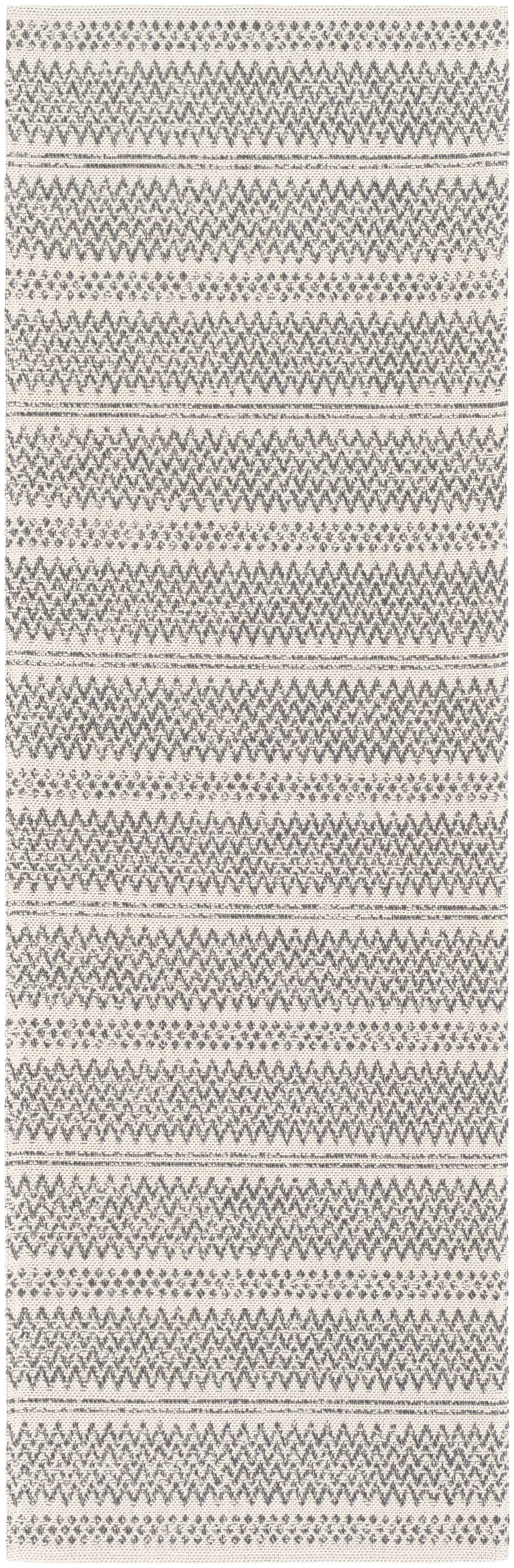 Mark&Day Area Rugs, 3x7 Aarau Global Silver Gray Runner Area Rug, White ...