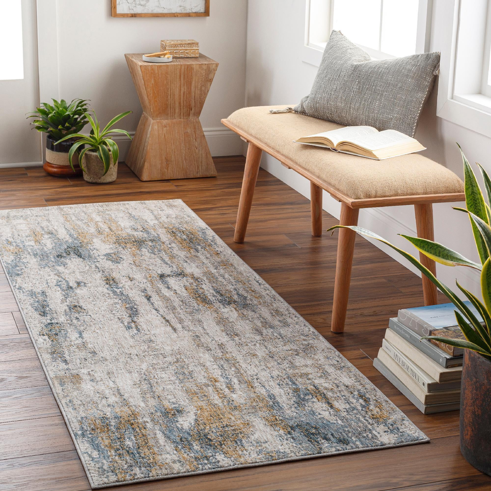 Mark&Day Area Rugs, 2x7 Andel Modern Medium Gray Runner Area Rug (2'7 ...