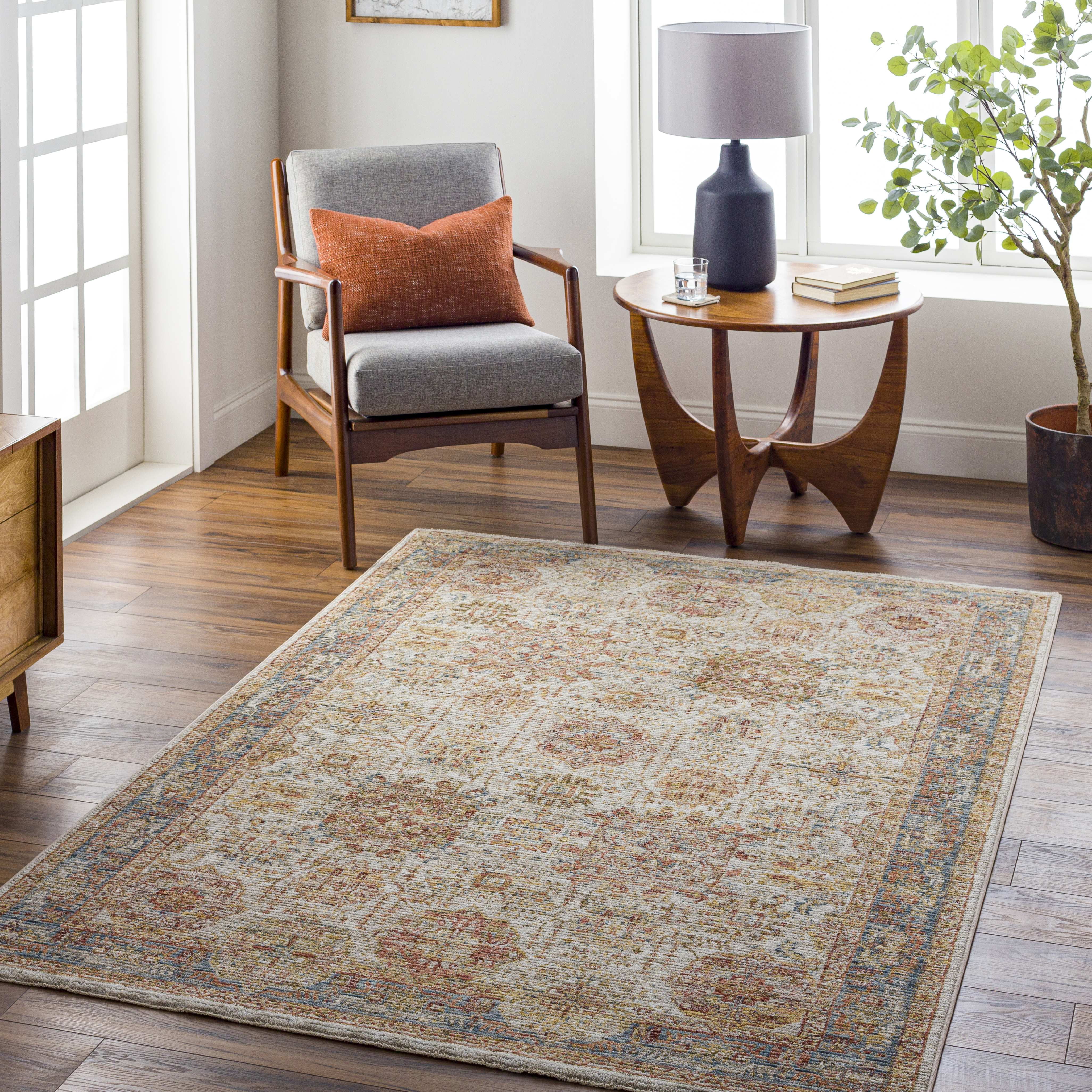 Mark&Day Area Rugs, 2x7 Belvue Traditional Ivory Runner Area Rug (2'7 ...