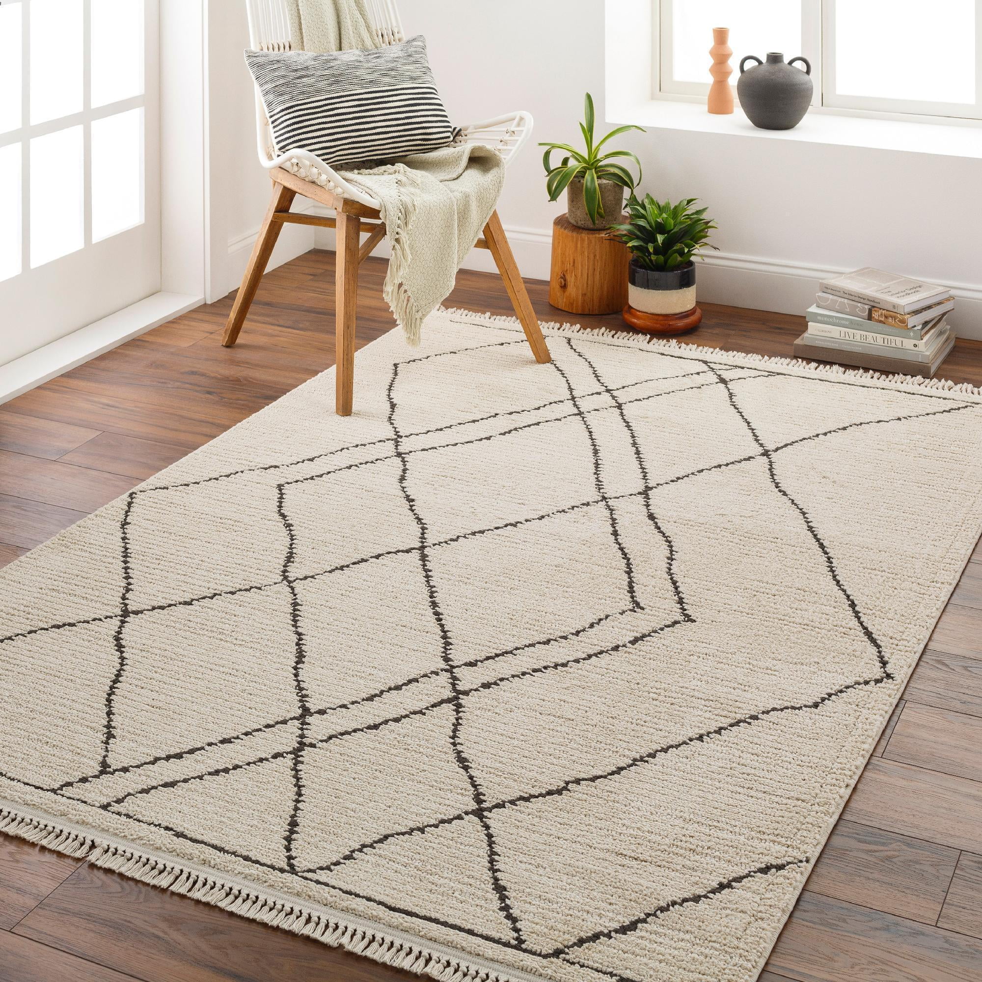 Mark&Day Area Rugs, 2x7 Conesville Global Ivory Runner Area Rug (2'7" x ...