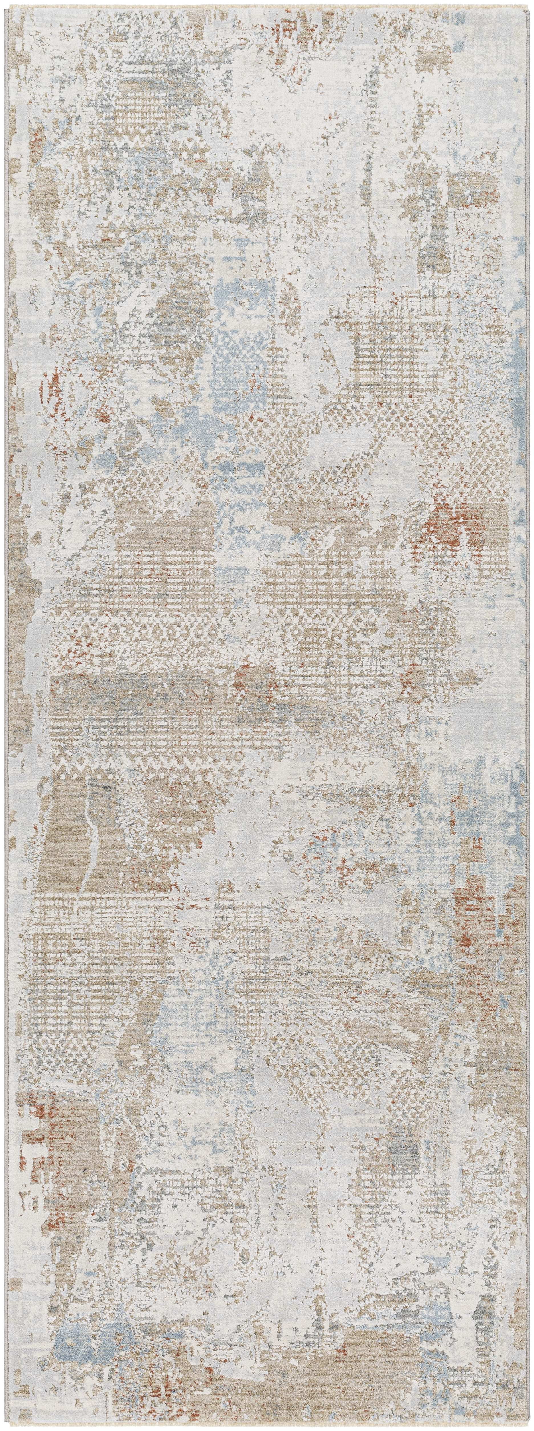 Mark&Day Area Rugs, 2x7 Iman Modern Light Gray Pale Blue Runner Area ...