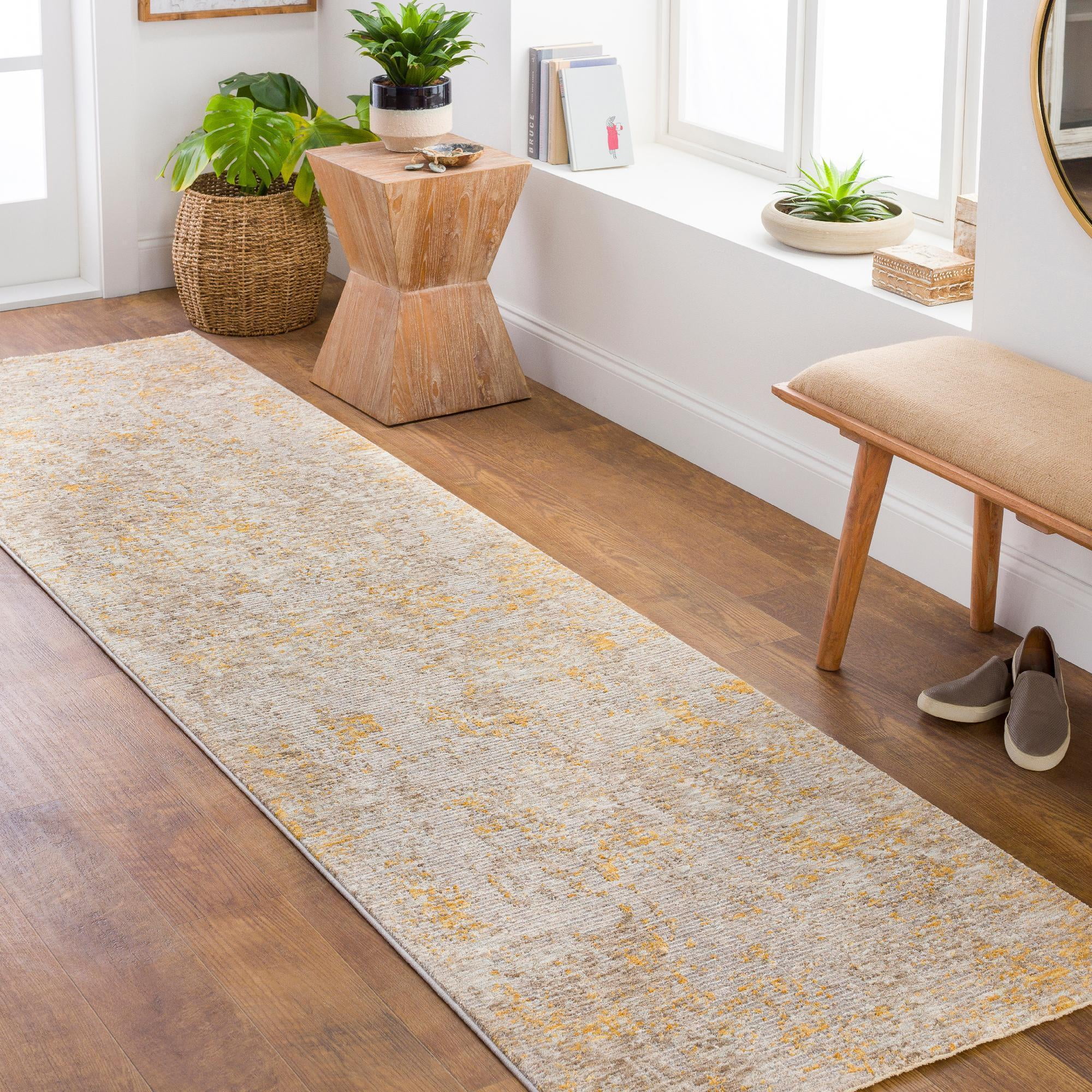 Mark&Day Area Rugs, 2x7 Kapedes Modern Mustard Runner Area Rug (2'7" x ...