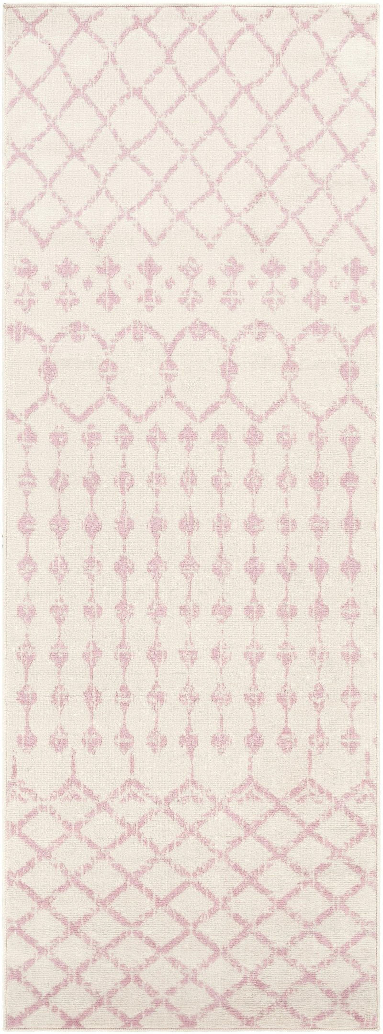 Mark&Day Area Rugs, 2x7 Knutsford Global Pale Pink Runner Area Rug (2'7 ...