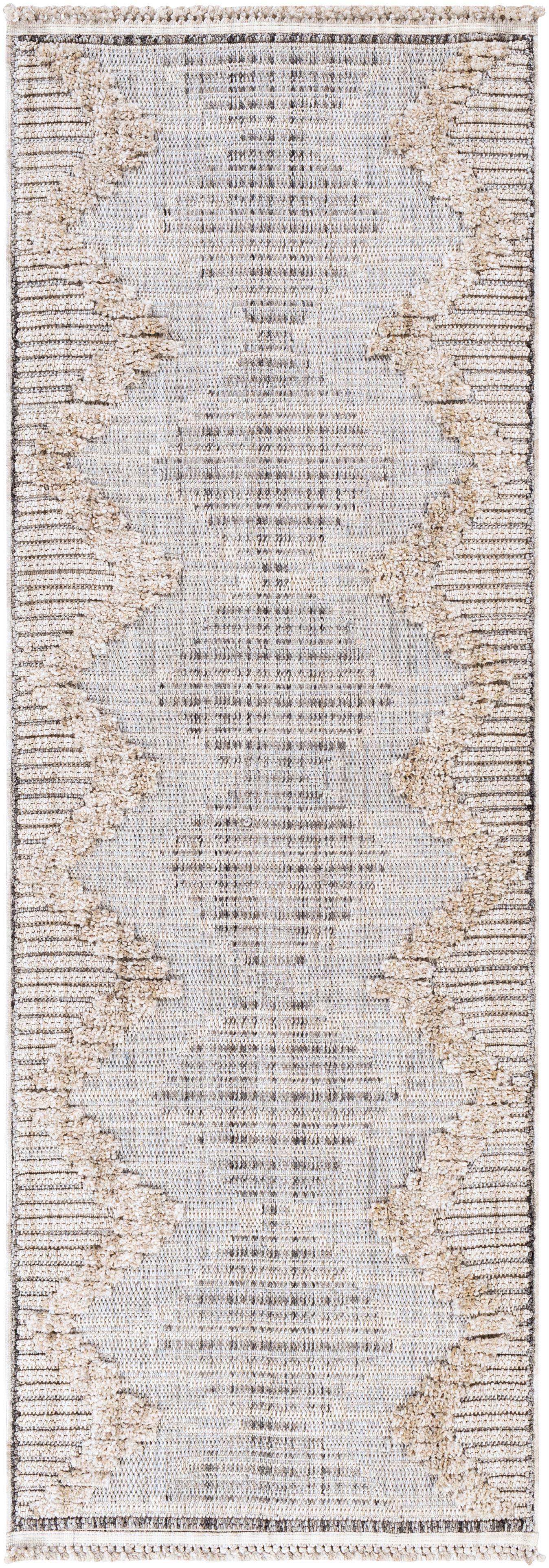 Mark&Day Area Rugs, 2x7 Lawler Global Gray Runner Area Rug (2'7" x 7'3 ...