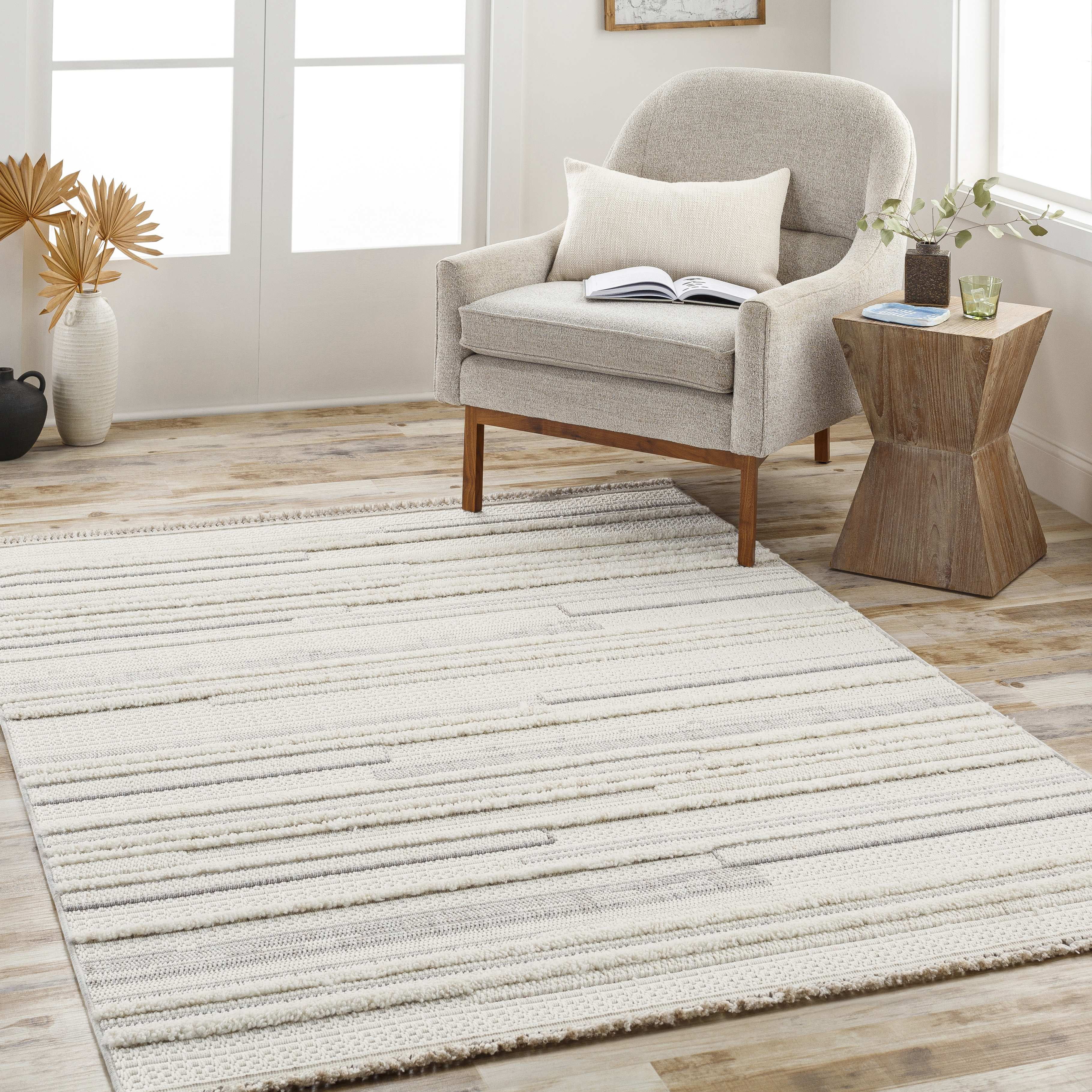 Mark&Day Area Rugs, 2x7 Lone Rock Modern Cream Runner Area Rug (2'7" x ...