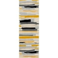Mark&Day Area Rugs, 2x7 Lorient Modern Mustard Ivory Runner Area Rug (2 ...