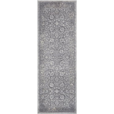 Mark&Day Area Rugs, 6x9 Lawn Traditional Charcoal Oval Area Rug (6'7" x ...
