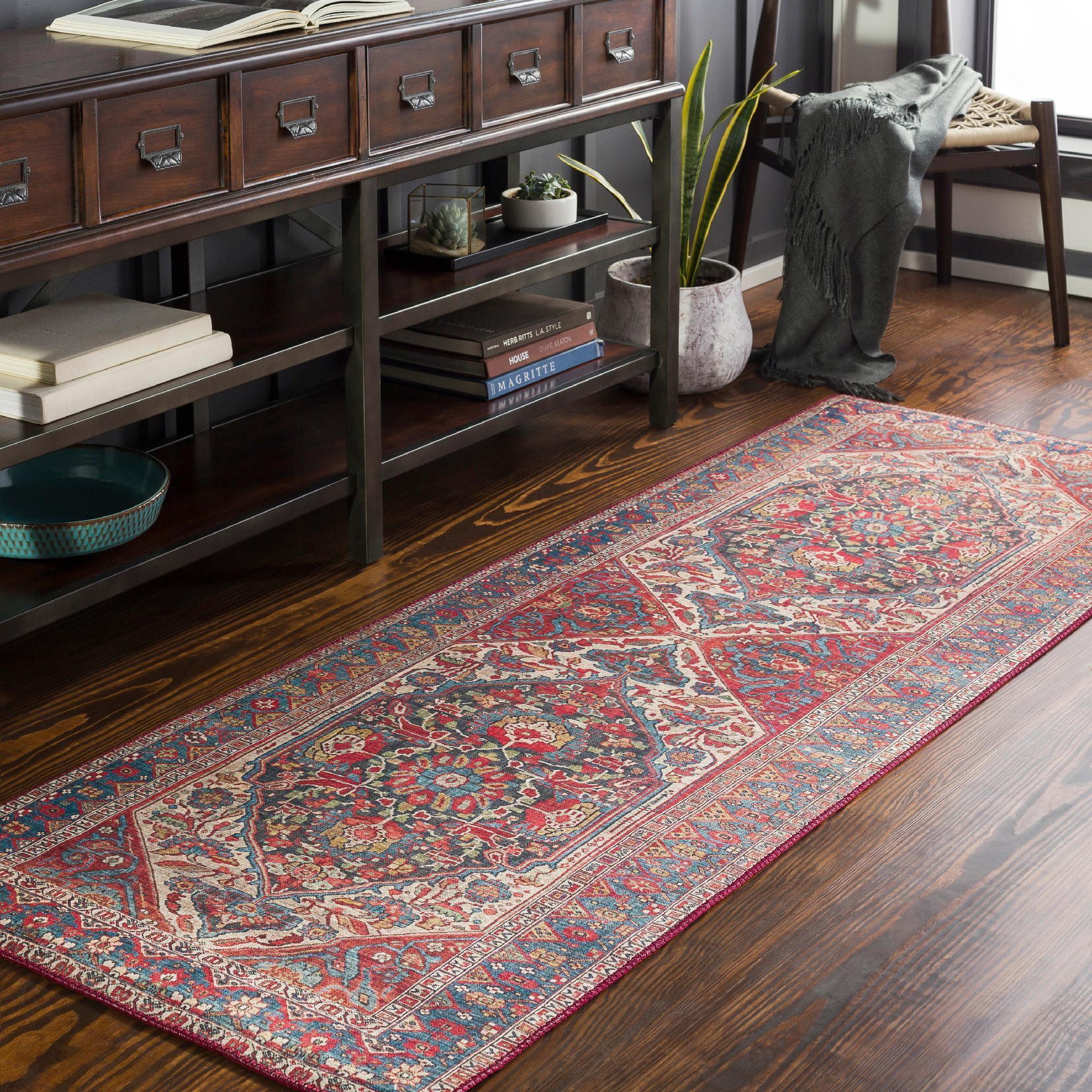 Mark&Day Area Rugs, 2x7 Made Traditional Rust Runner Area Rug (2'6" x 7 ...