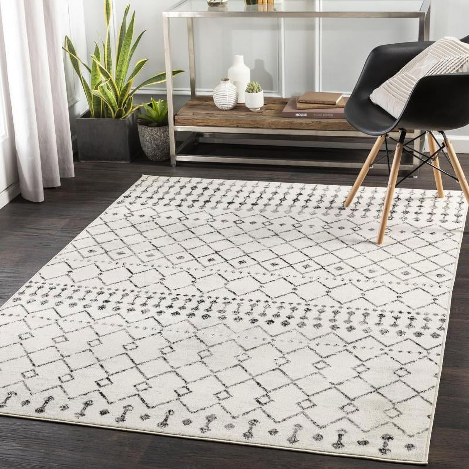 Mark&Day Area Rugs, 3x7 Olburgen Global Light Gray Runner Area Rug ...