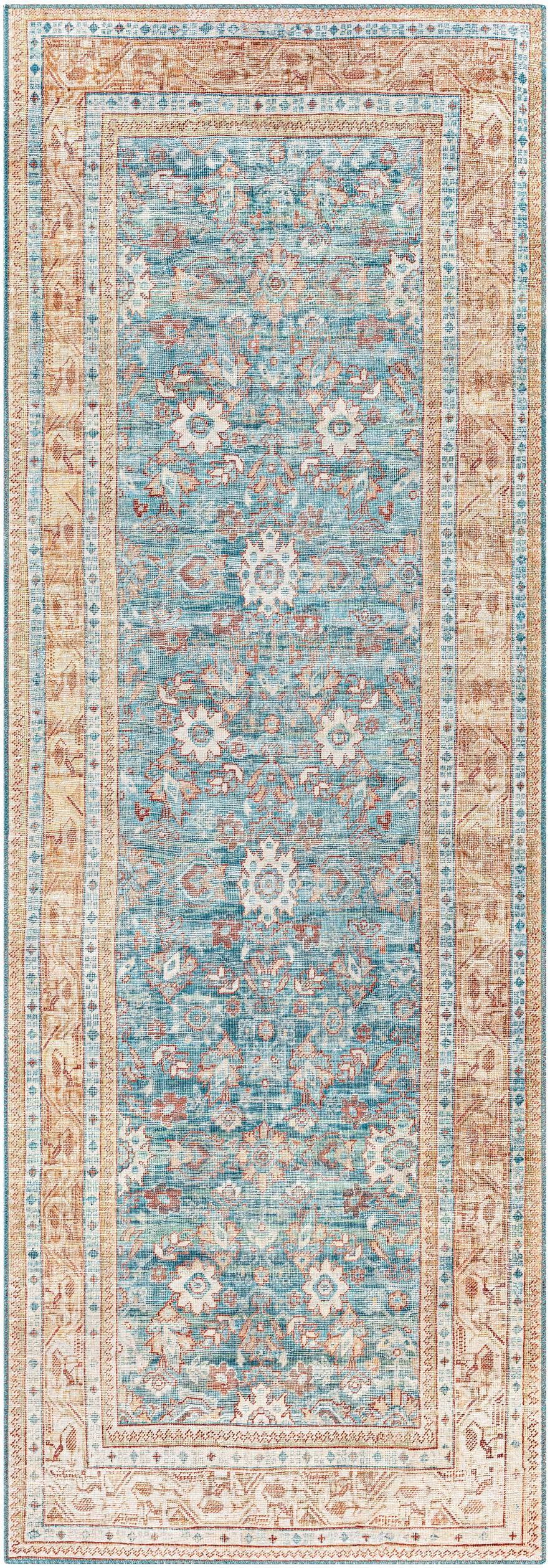 Mark&Day Area Rugs, 2x7 Orland Park Traditional Dark Blue Runner Area ...