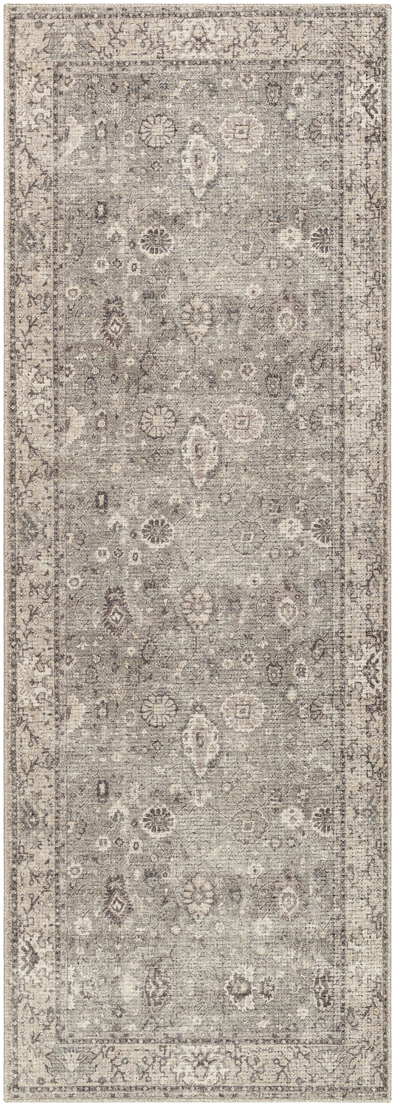 Mark&Day Area Rugs, 2x7 Philipp Traditional Beige Dark Brown Runner ...