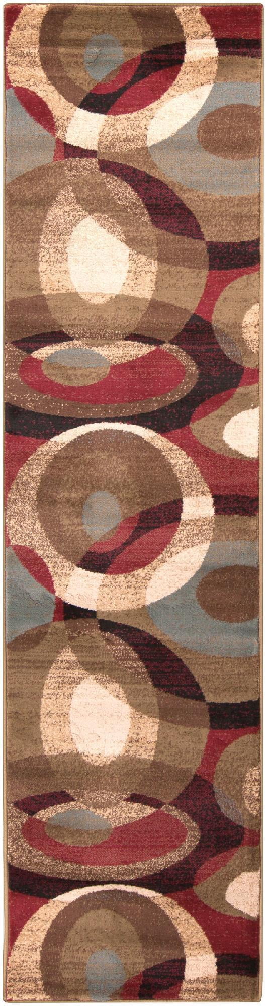 Mark&Day Area Rugs, 2x7 Redwater Modern Dark Red Runner Area Rug (2' x ...