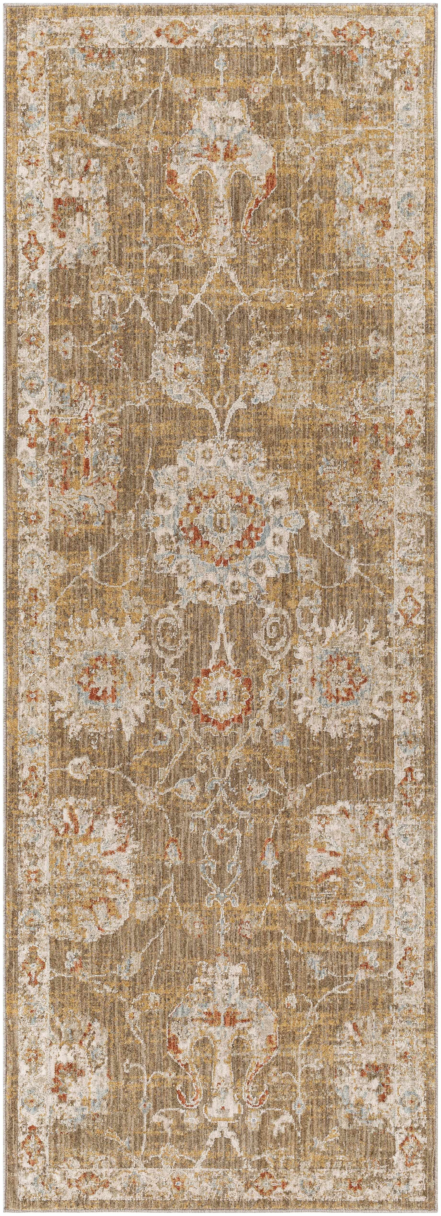 Mark&Day Area Rugs, 2x7 Schoorl Traditional Olive Runner Area Rug (2'7 ...