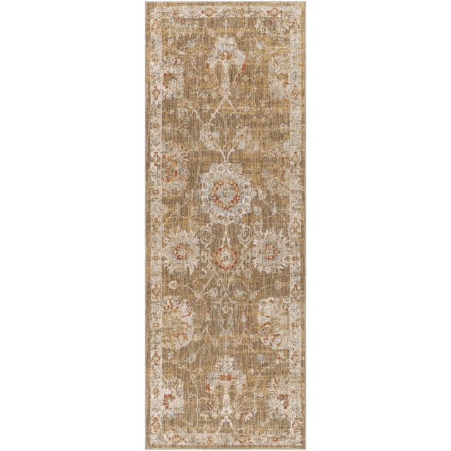 Mark&Day Area Rugs, 2x7 Schoorl Traditional Olive Runner Area Rug (2'7 ...