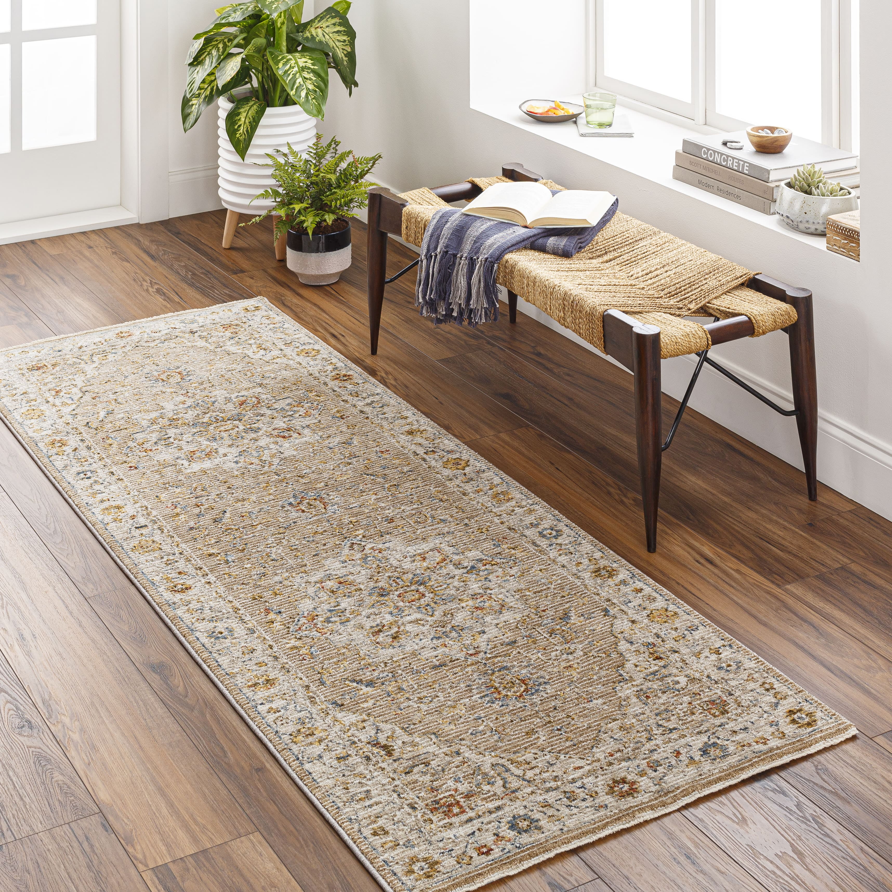 Mark&Day Area Rugs, 2x7 Sergios Traditional Tan Runner Area Rug (2'7" x ...