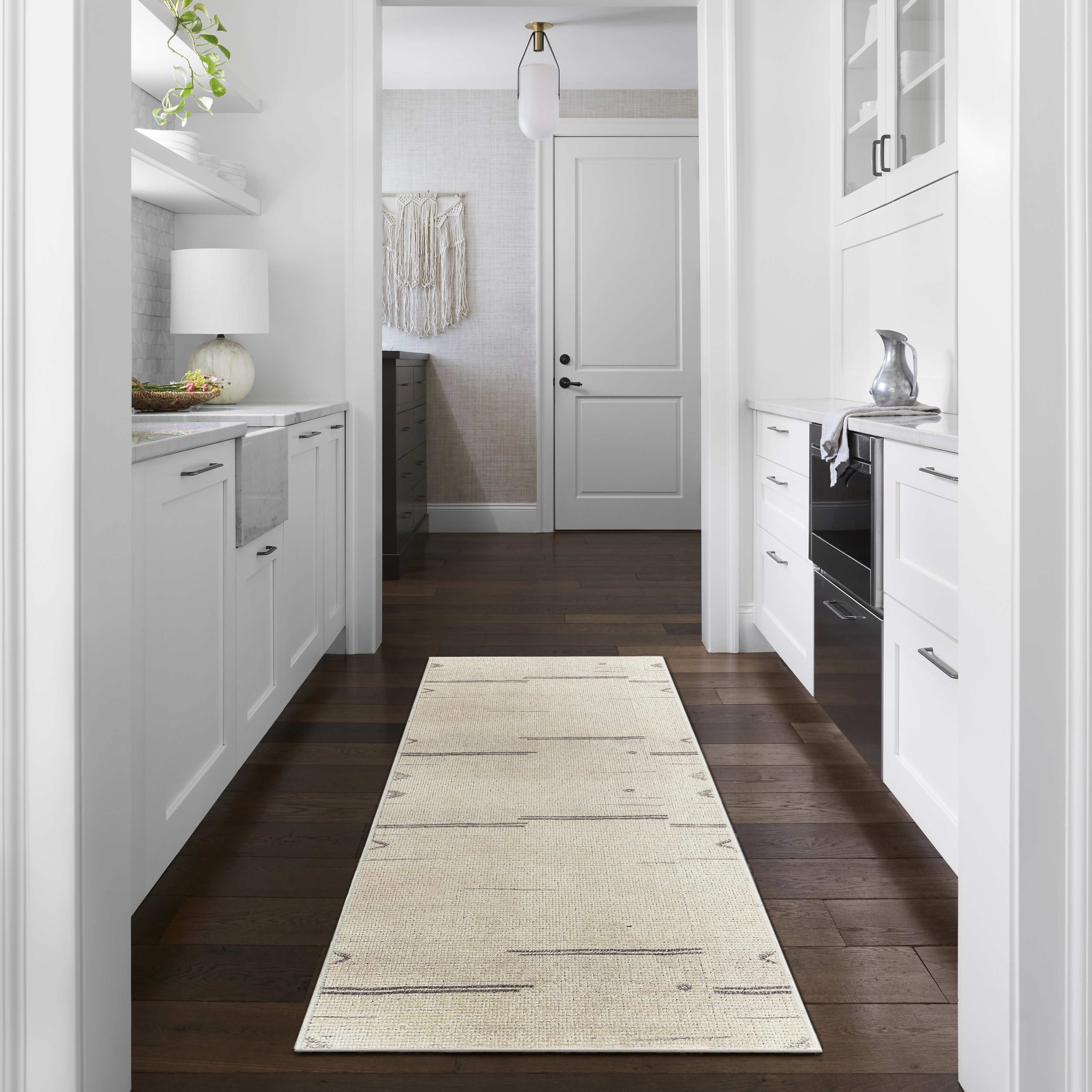 Mark&Day Area Rugs, 2x7 Shelbie Global Dark Brown Beige Runner Area Rug ...