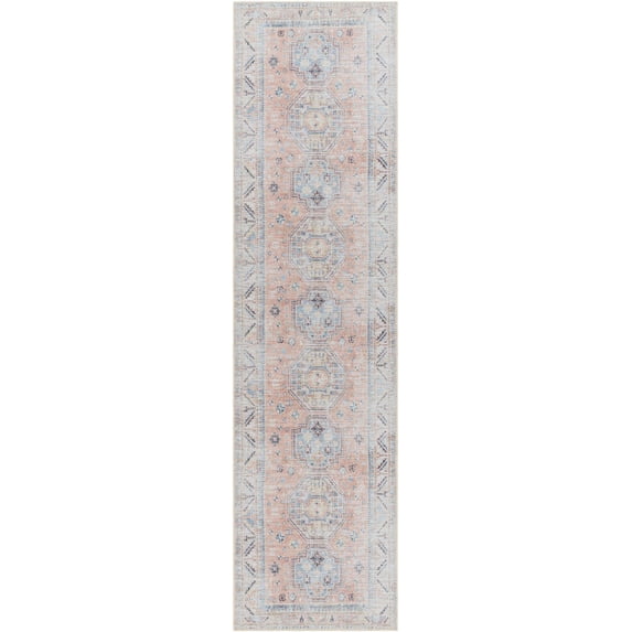 Mark&Day Area Rugs, 2x7 Stafford Traditional Peach Runner Area Rug (2'7 ...